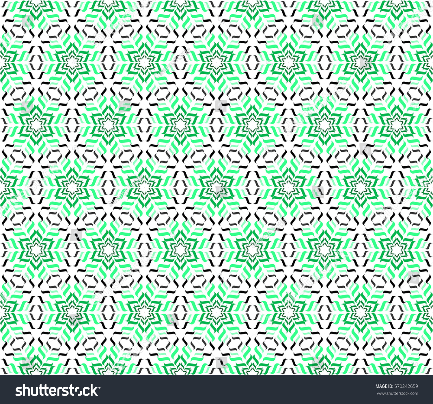 Repeating Curl Pattern Hexagon Layout Seamless Stock Vector (Royalty ...