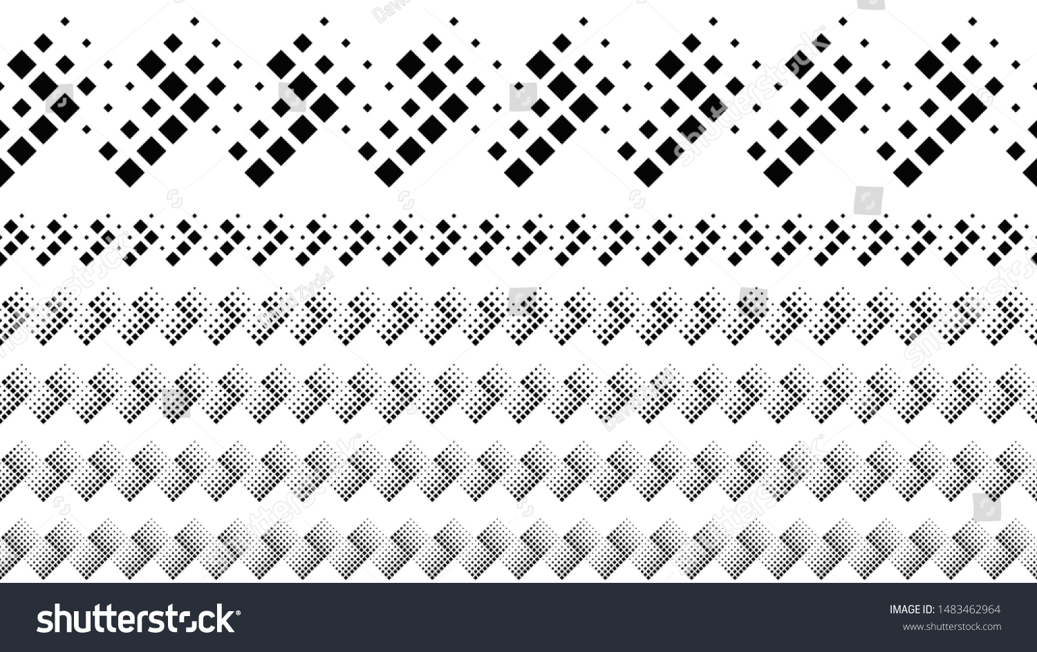 Repeating Diagonal Square Pattern Divider Line Stock Vector (Royalty ...