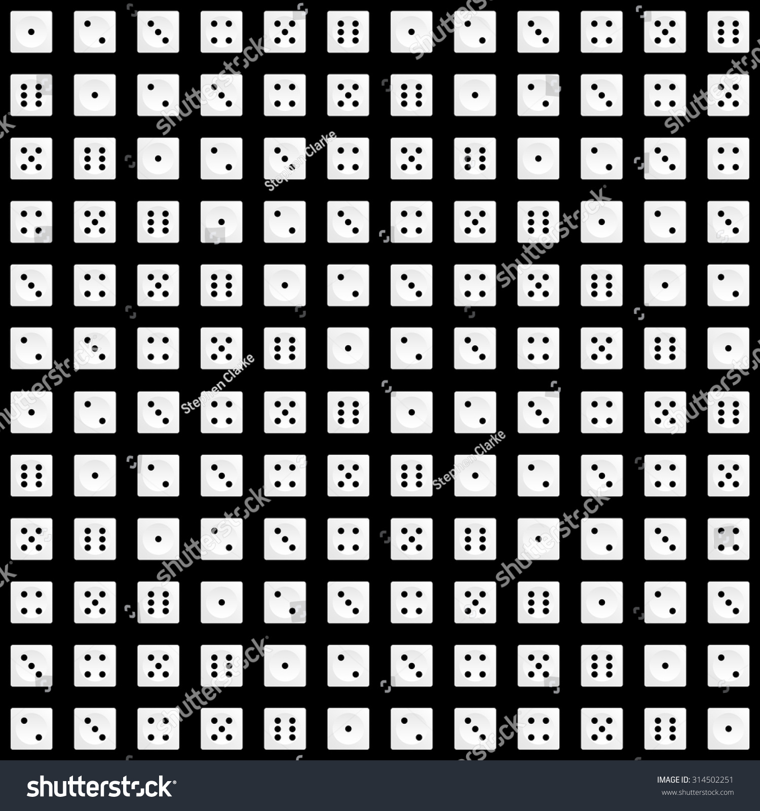 Repeating Dice On Wallpaper Effect Vector Stock Vector (Royalty Free ...