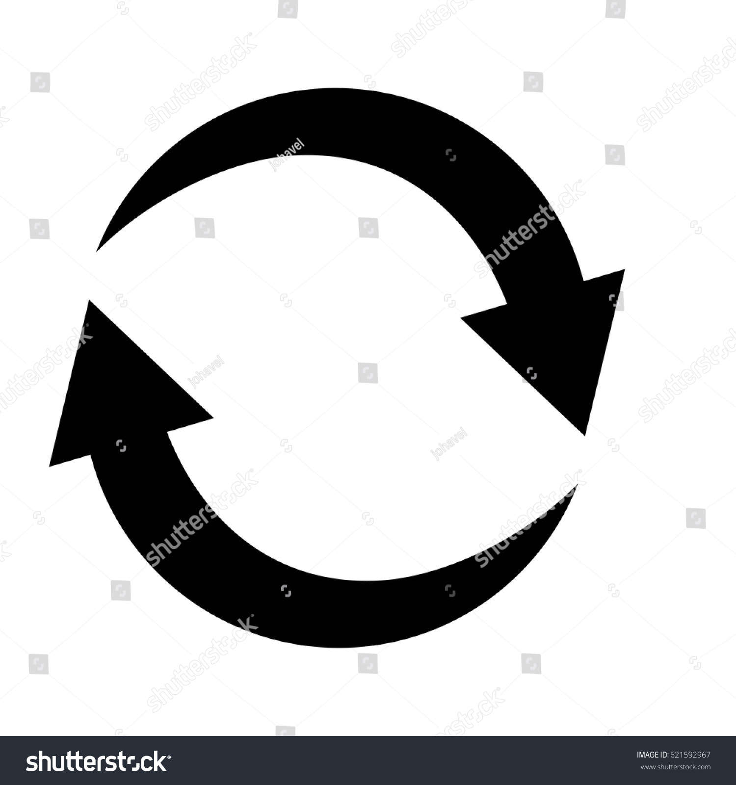 Replay Arrows Icon Stock Vector (Royalty Free) 621592967 | Shutterstock