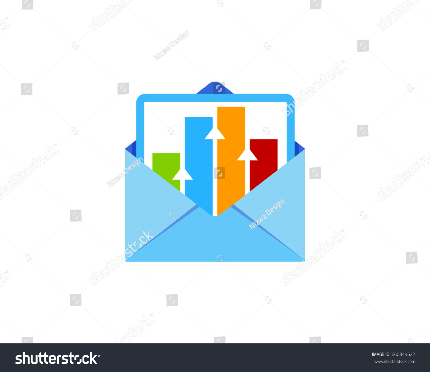 Report Mail Icon Logo Design Element Stock Vector (Royalty Free ...