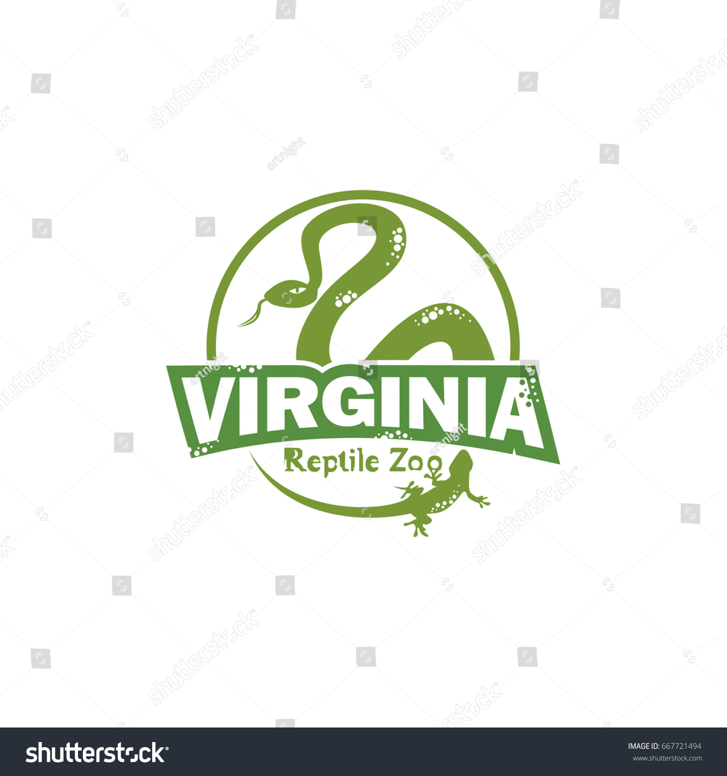 Reptile Logo Vector Stock Vector (Royalty Free) 667721494