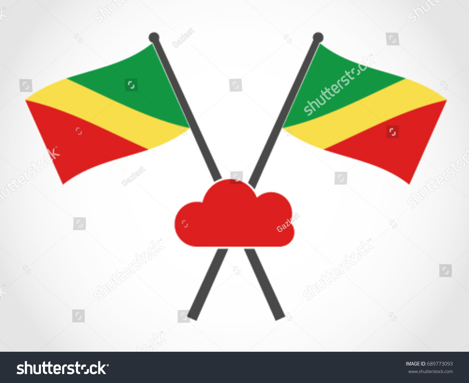 Republic Congo Emblem Cloud Computing Stock Vector (Royalty Free ...
