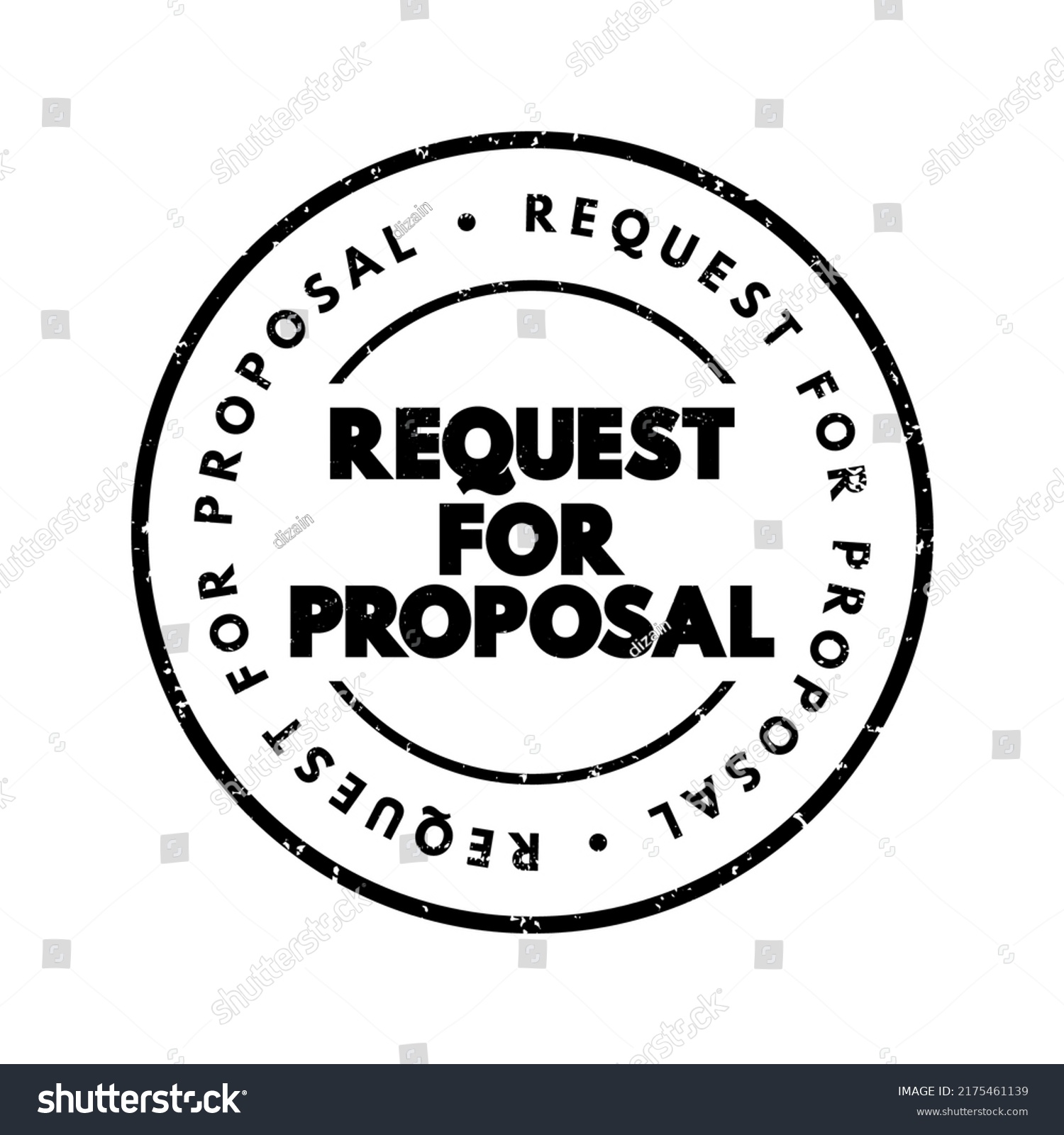 Request Proposal Document That Solicits Proposal Stock Vector (Royalty ...
