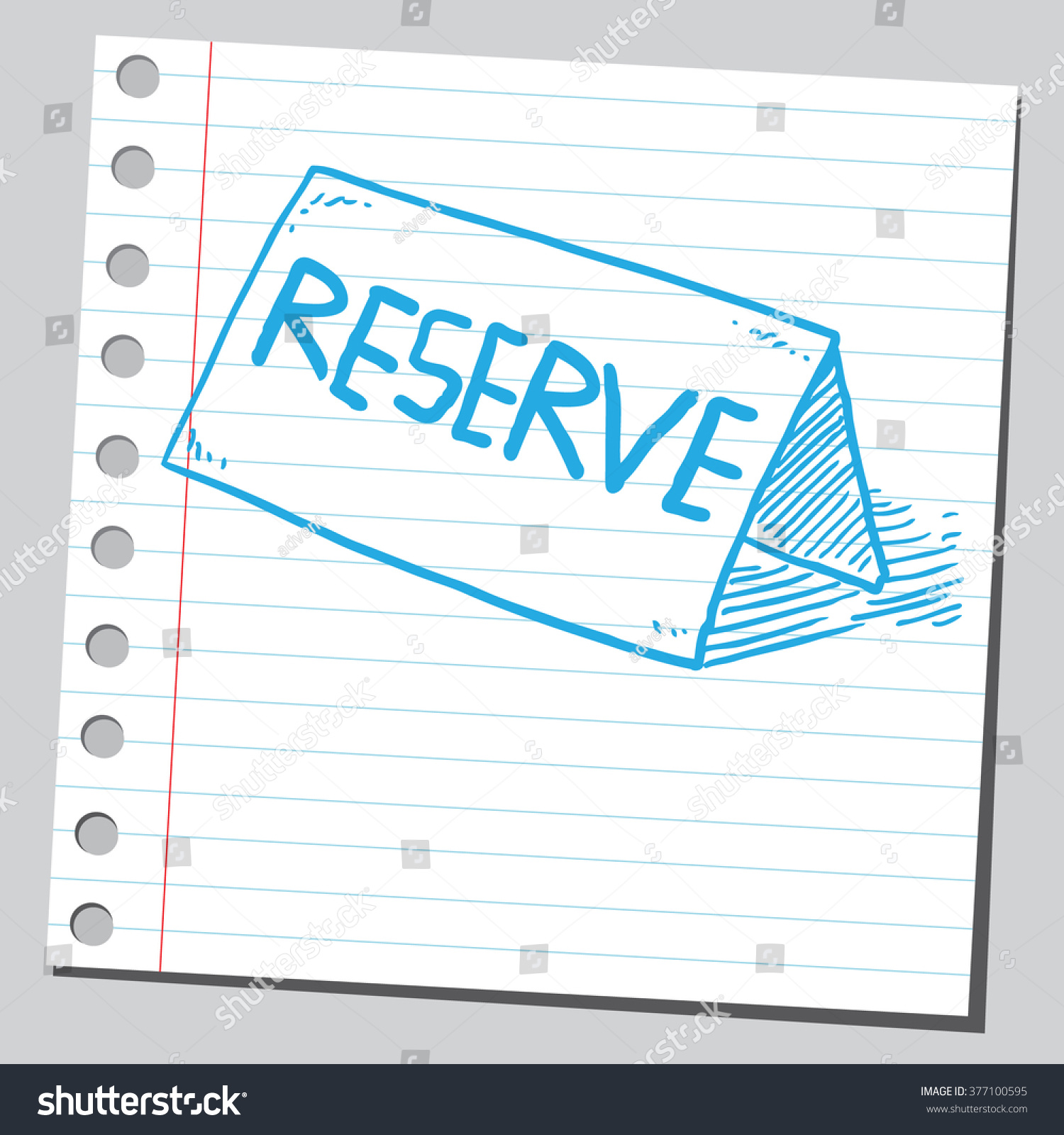 Reserve Card Stock Vector (Royalty Free) 377100595