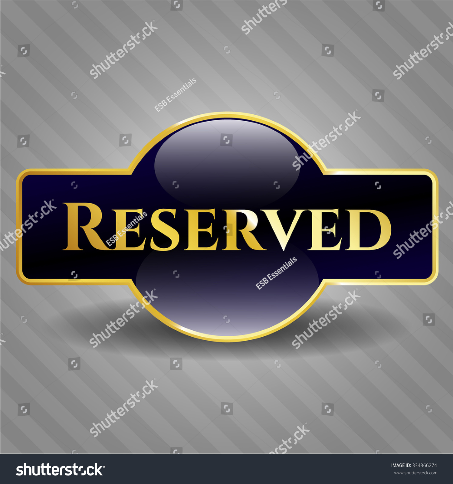 Reserved Golden Emblem Stock Vector (Royalty Free) 334366274 | Shutterstock
