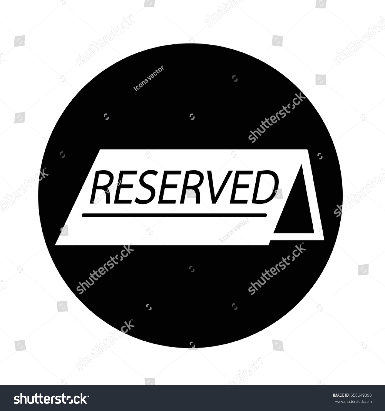 Reserved Icon Stock Vektor 558649390 - Shutterstock