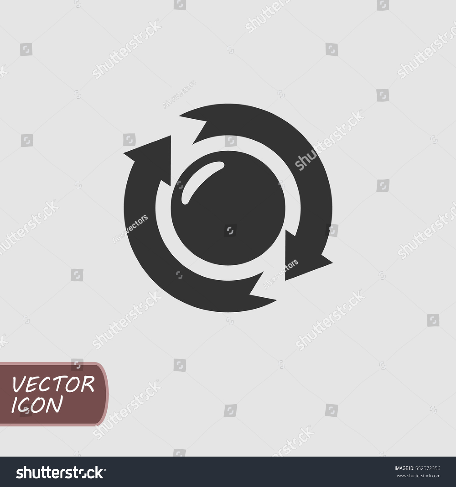 Reset Arrows Button Icon Stock Vector (Royalty Free) 552572356