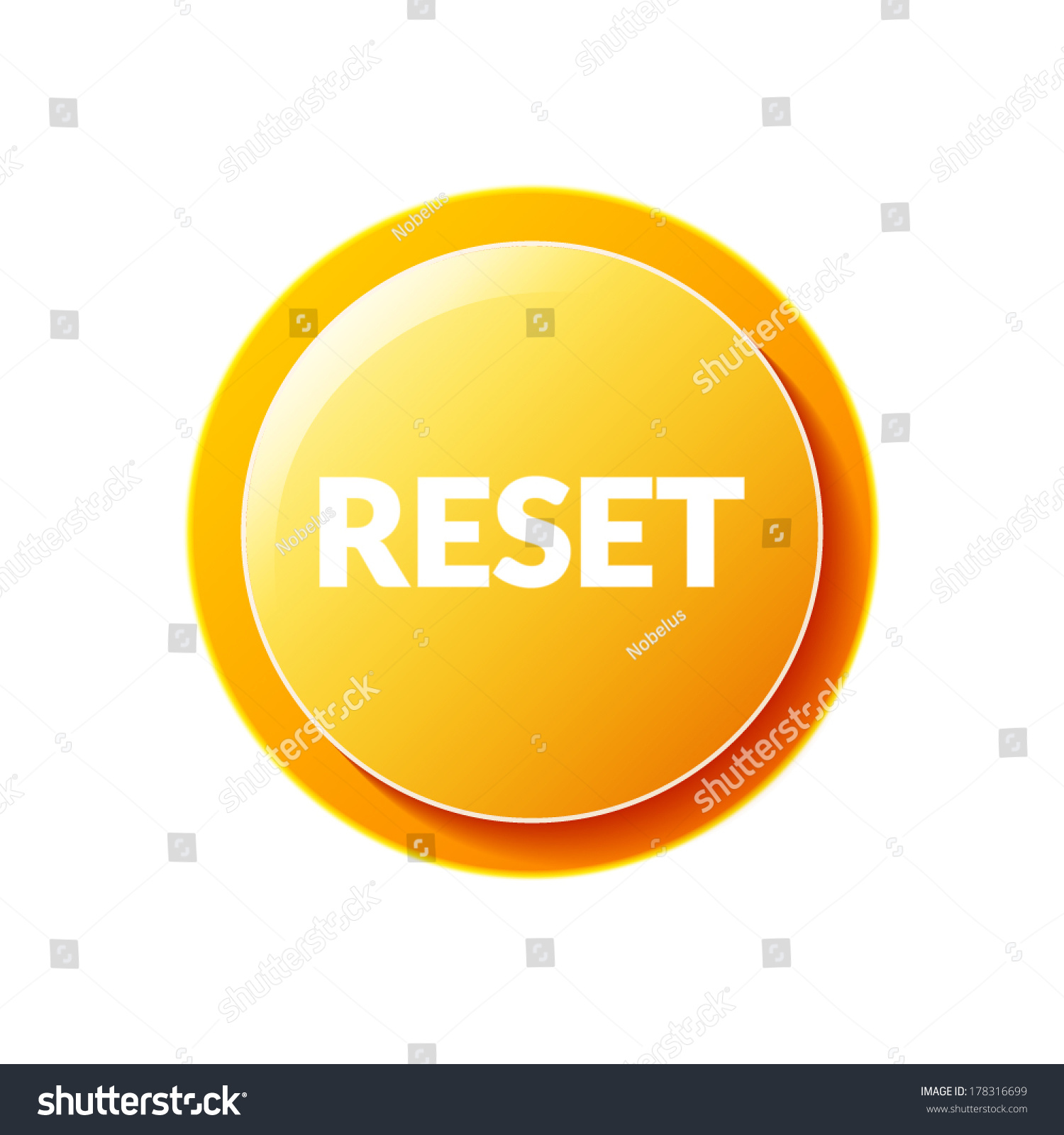 Reset Button Stock Vector Royalty Free 178316699