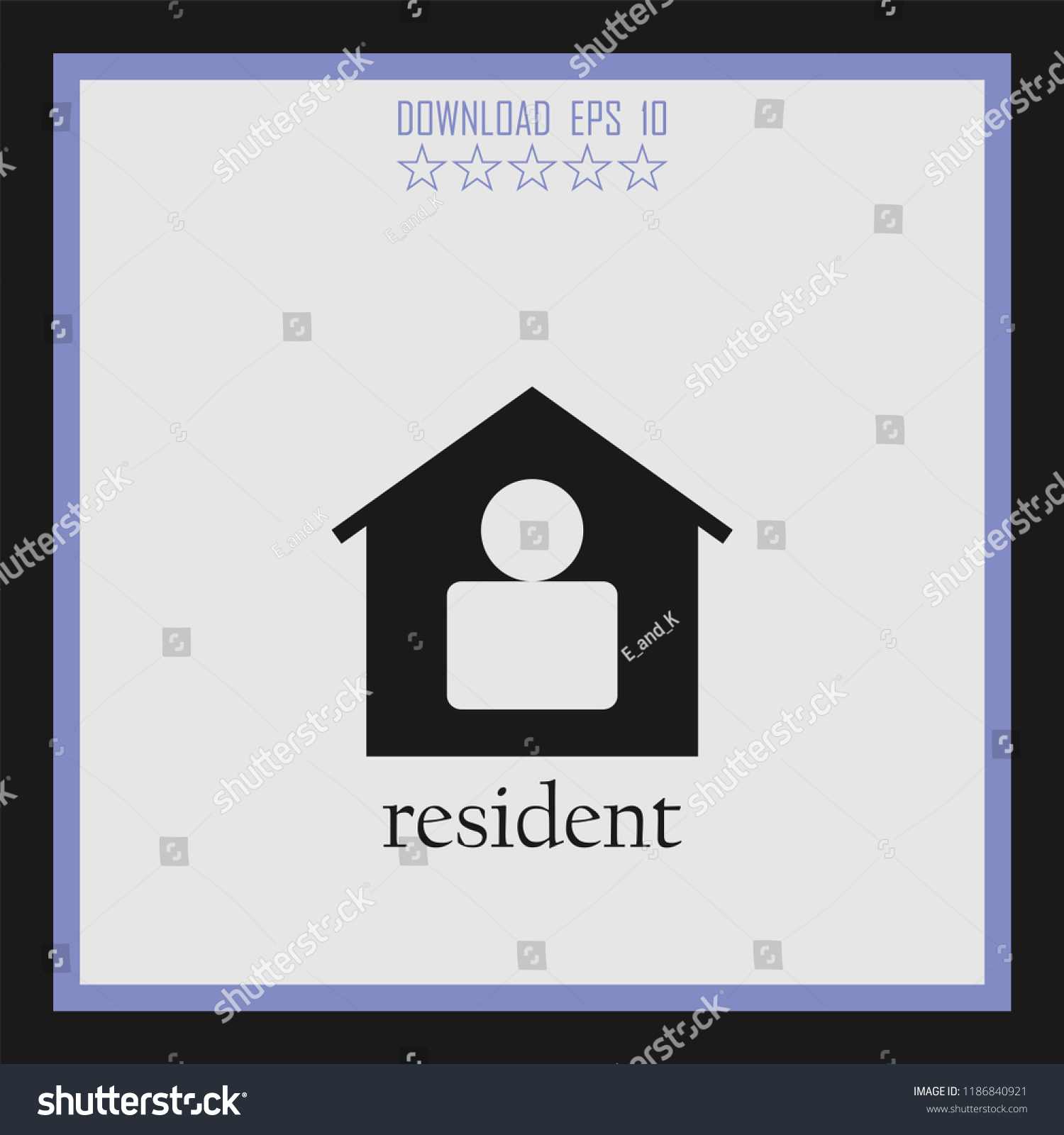 Resident Vector Icon Stock Vector (Royalty Free) 1186840921 | Shutterstock