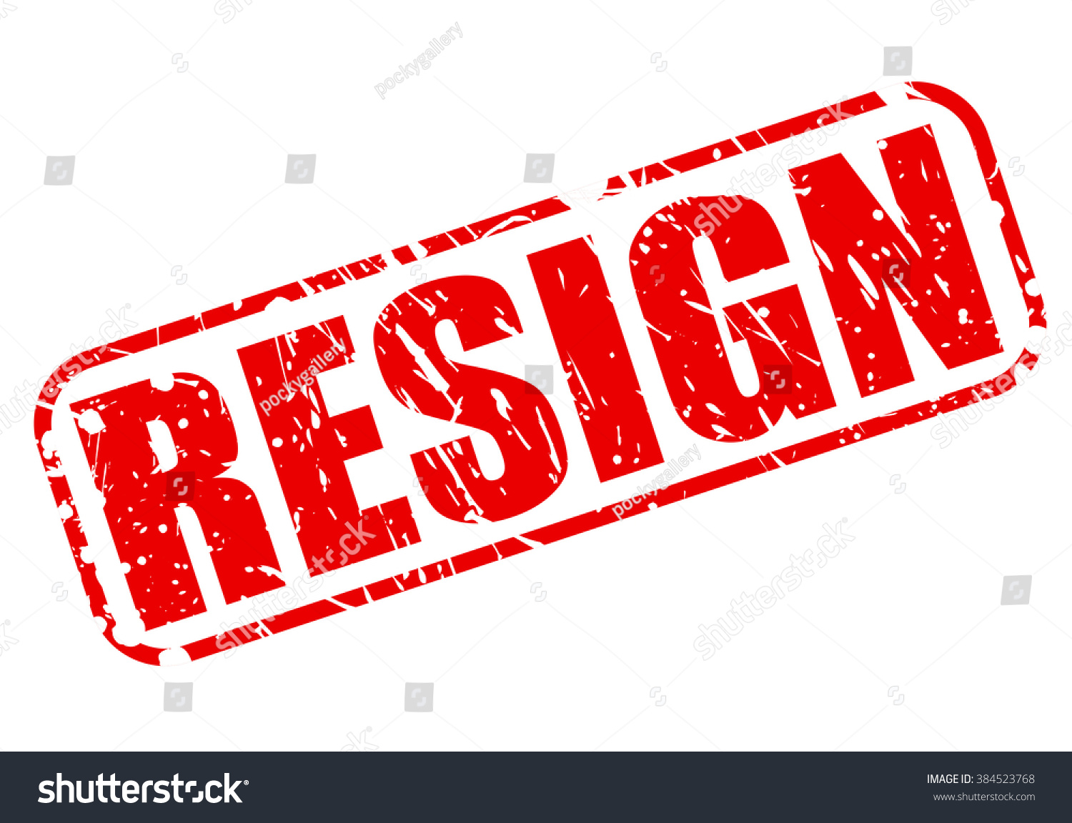 Resign Red Stamp Text On White Stock Vector Illustration 384523768 ...
