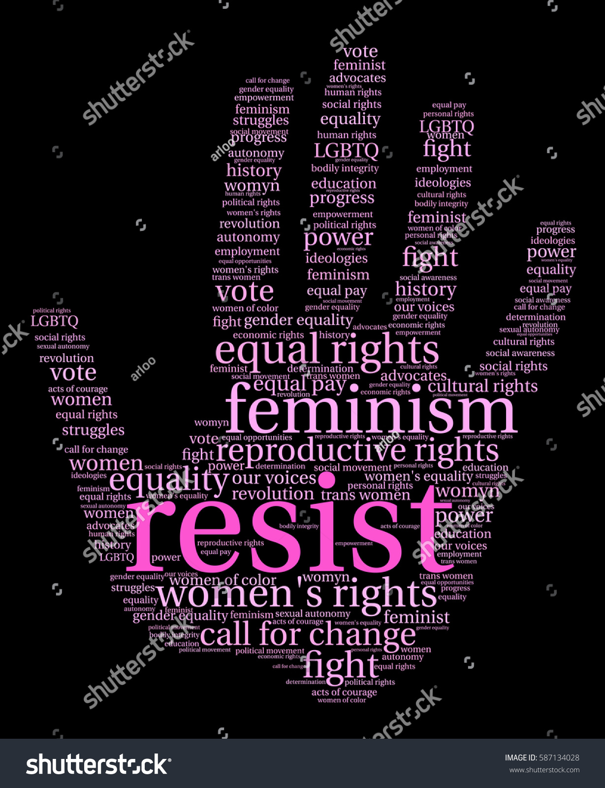 Resist Word Cloud On Black Background Stock Vector (Royalty Free ...