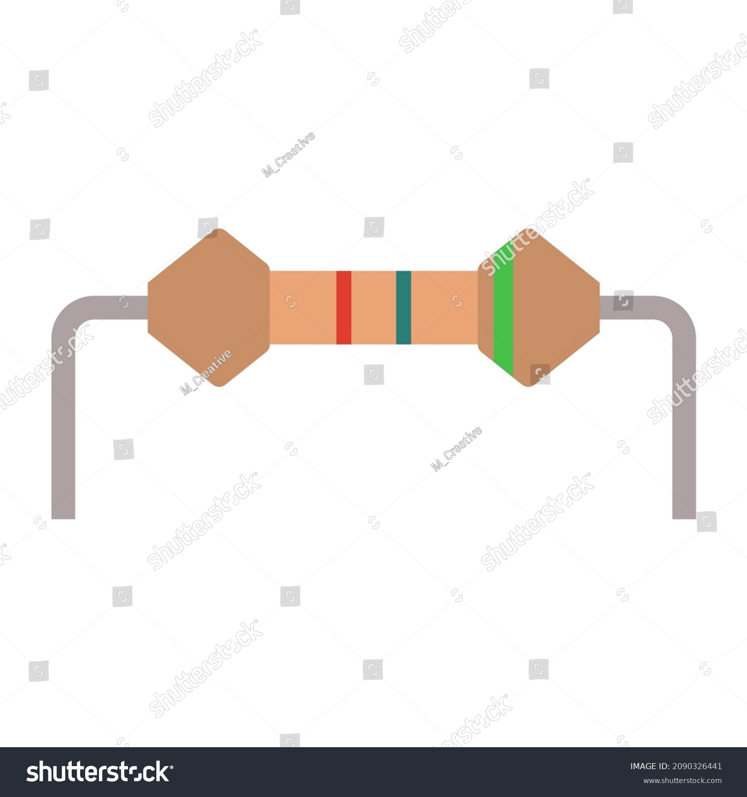 Resistor Flat Clipart Vector Illustration Stock Vector (Royalty Free ...