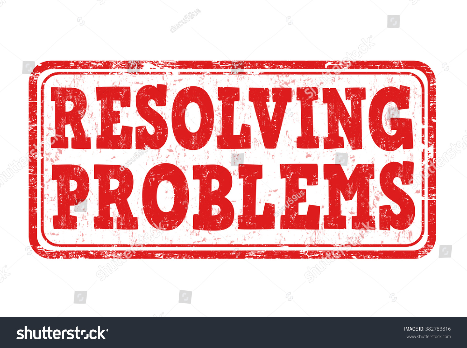 Resolving Problems Grunge Rubber Stamp On Stock Vector (Royalty Free ...