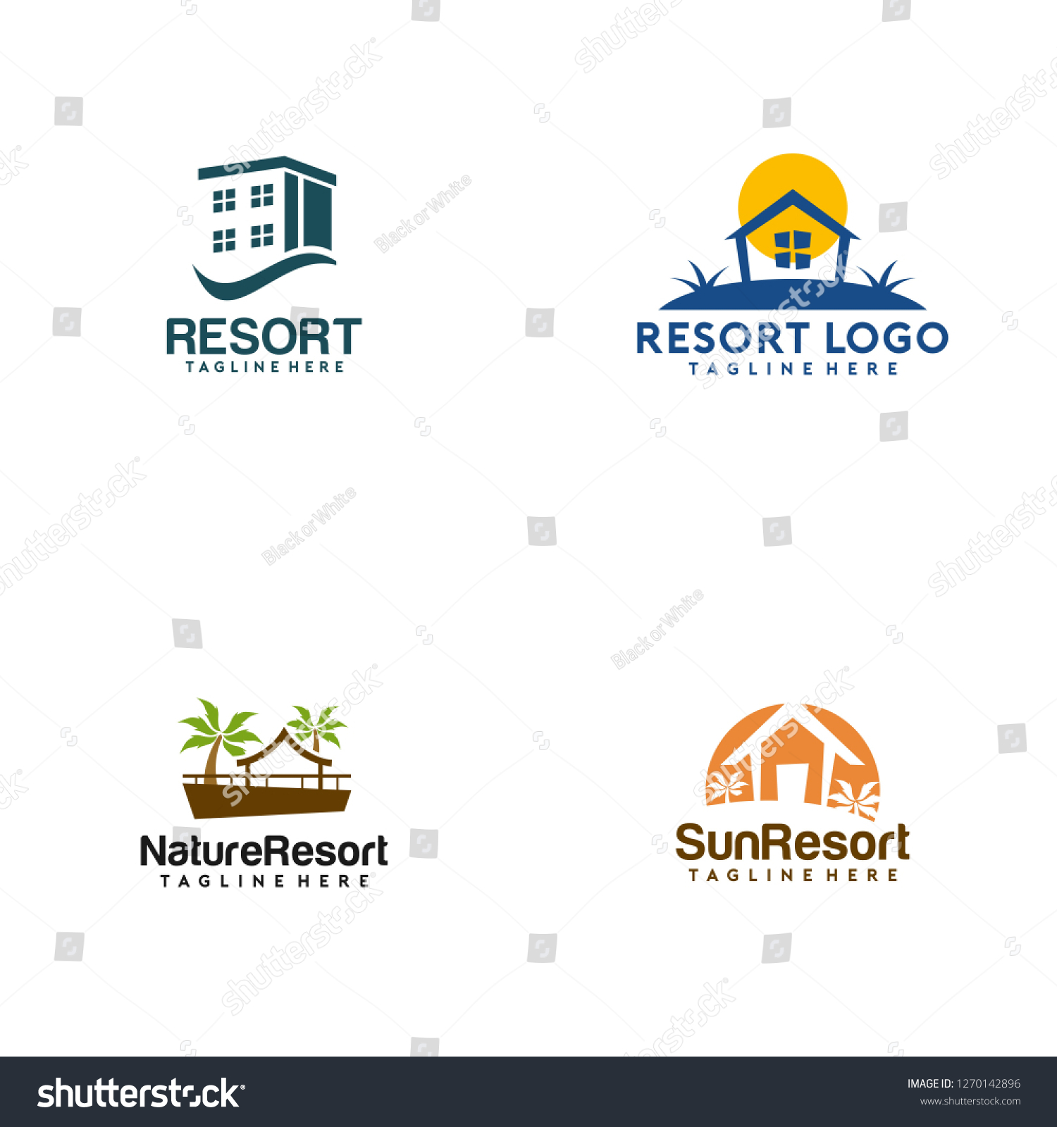 Resort Logo Design Template Stock Vector (Royalty Free) 1270142896