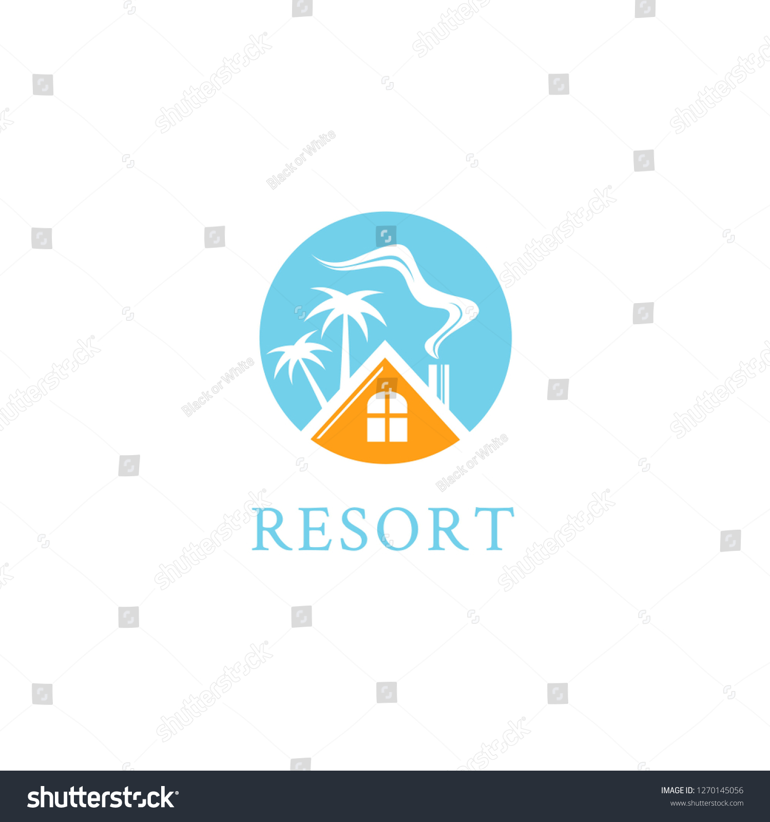 Resort Logo Design Template Stock Vector (Royalty Free) 1270145056 ...