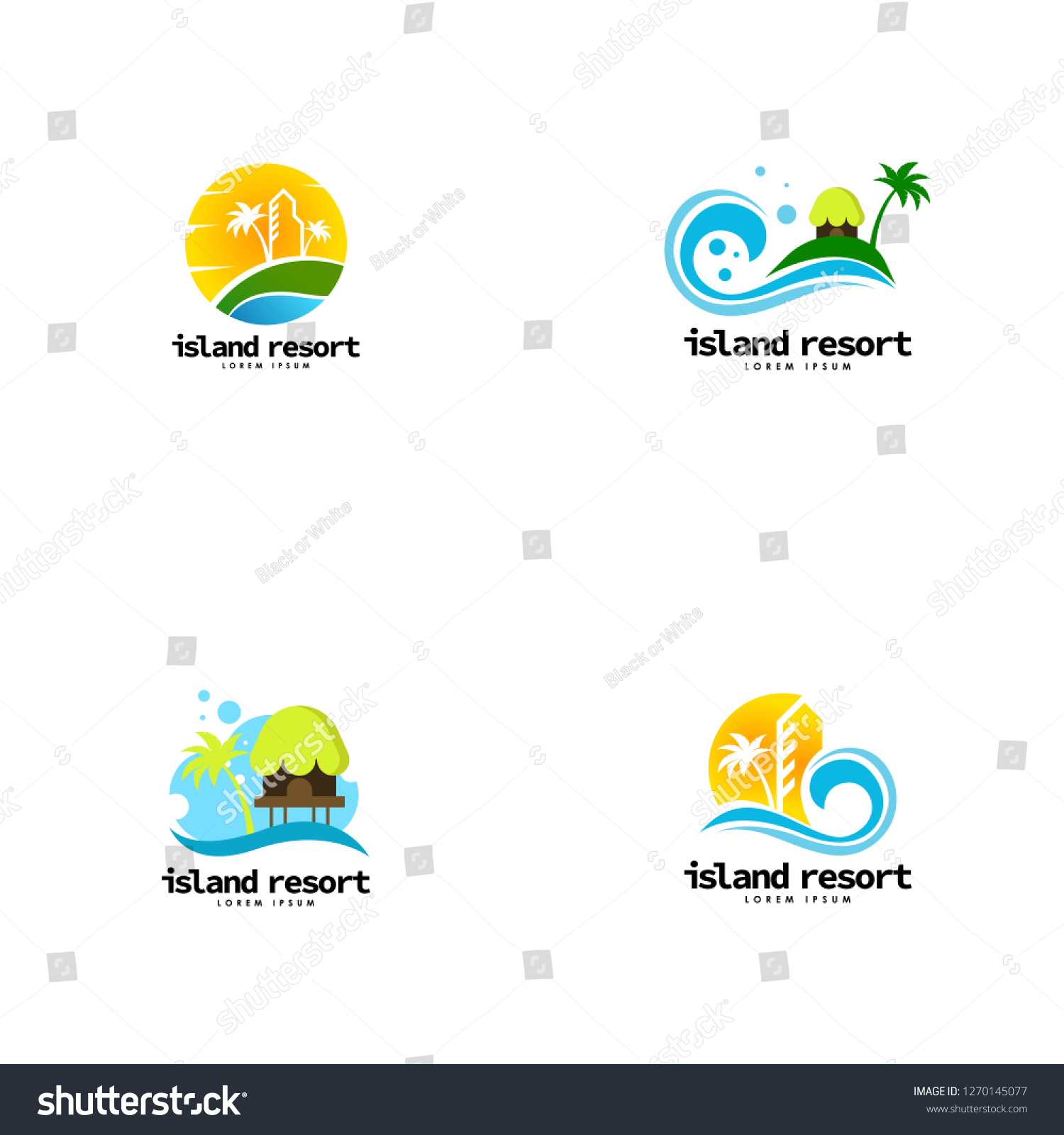 Resort Logo Design Template Stock Vector (Royalty Free) 1270145077