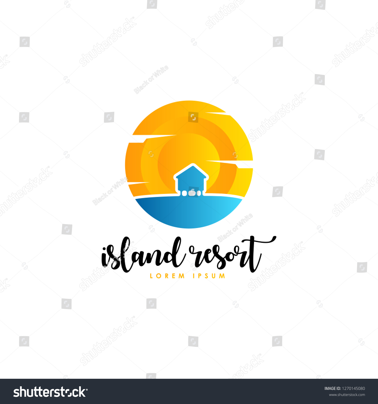 Resort Logo Design Template Stock Vector (Royalty Free) 1270145080