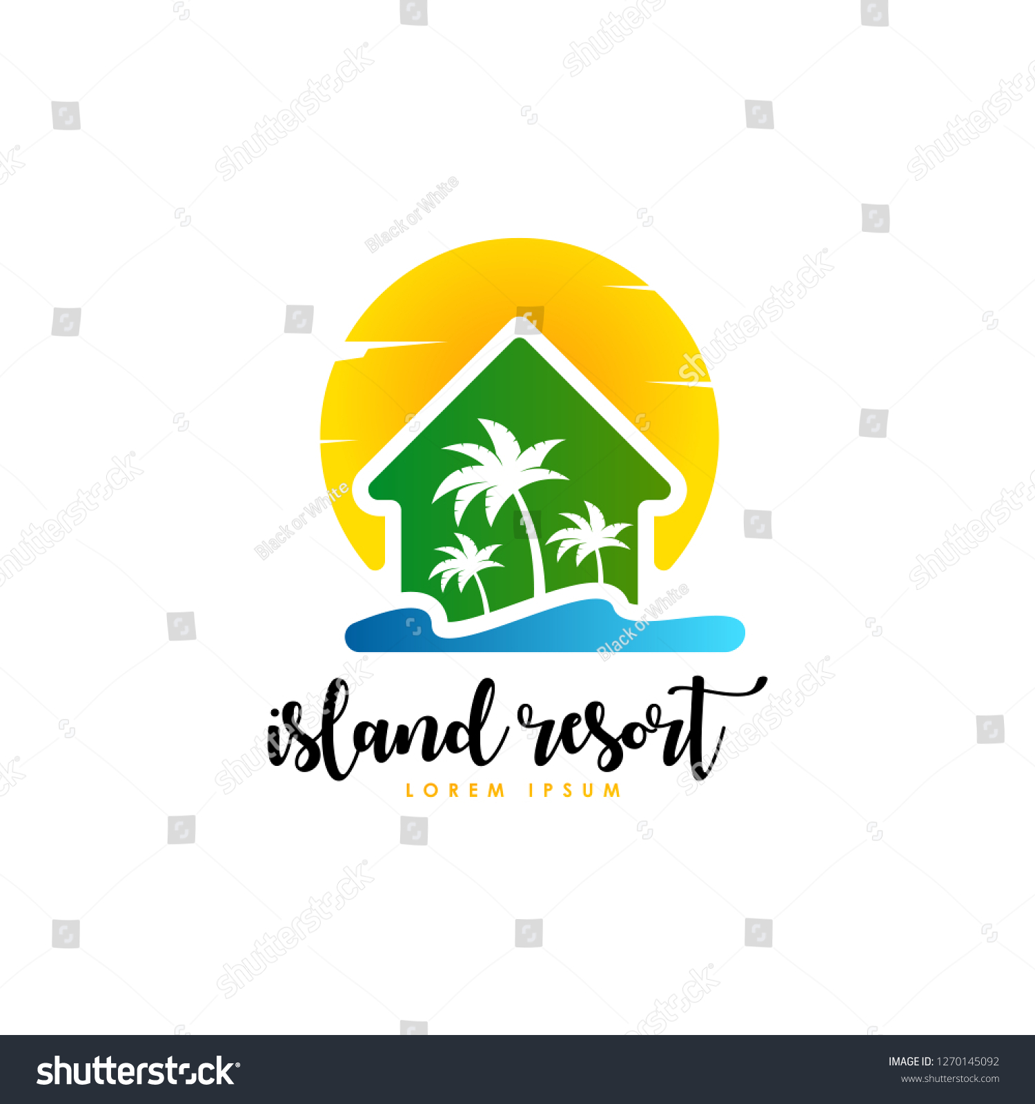 Resort Logo Design Template Stock Vector (Royalty Free) 1270145092 ...