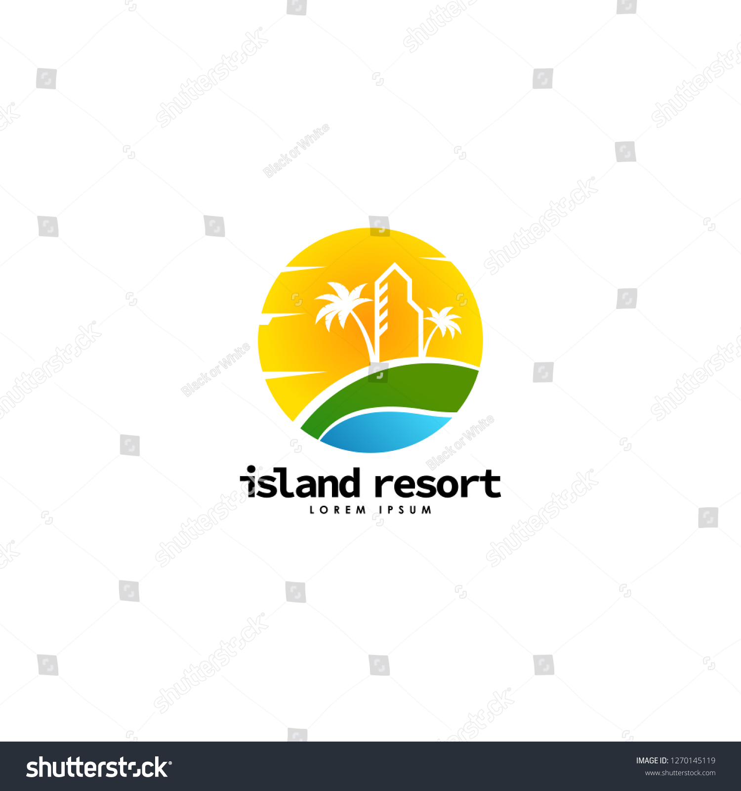 Resort Logo Design Template Stock Vector (Royalty Free) 1270145119 ...