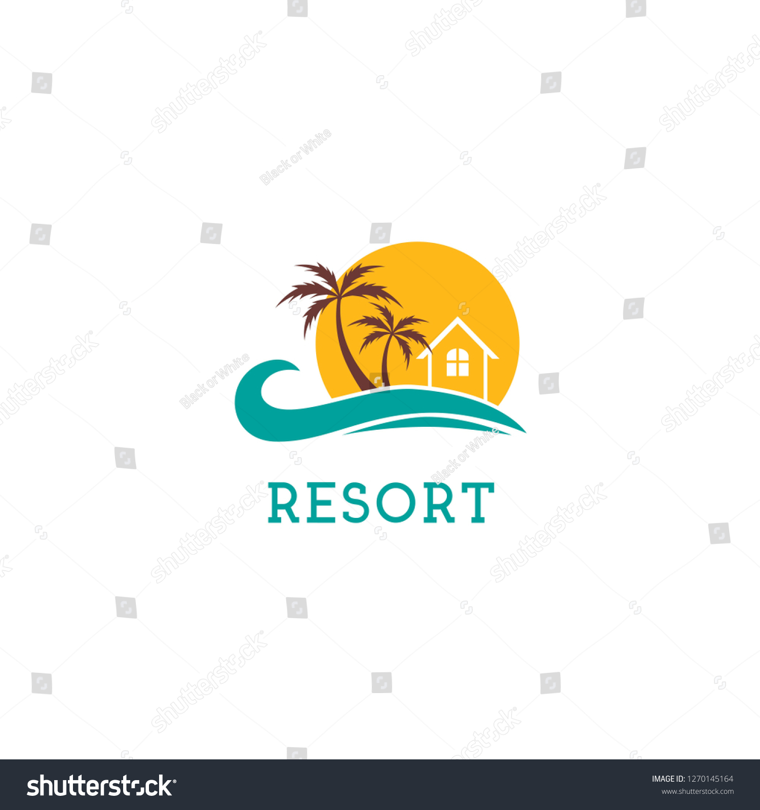 Resort Logo Design Template Stock Vector (Royalty Free) 1270145164