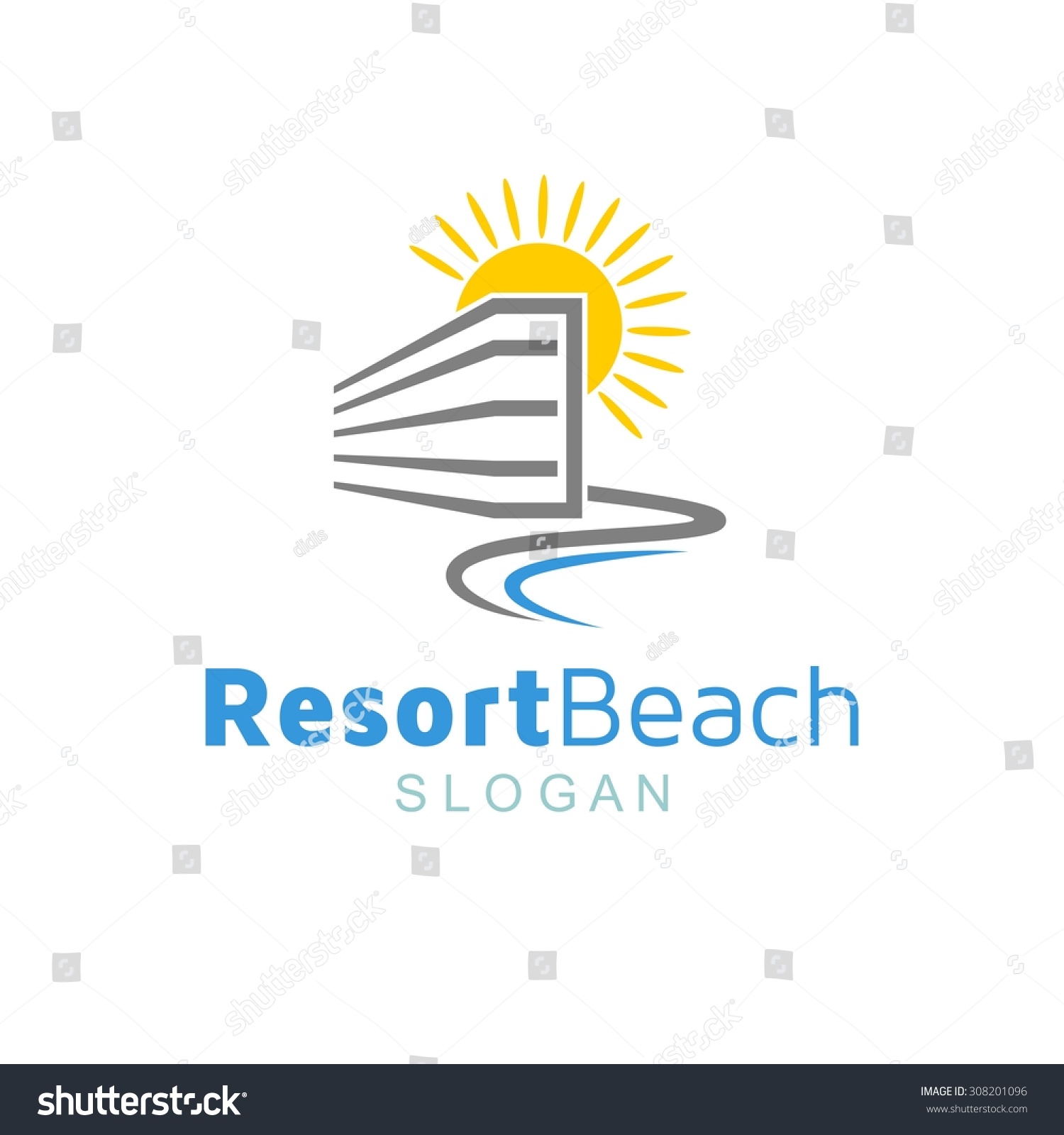 Resort Logo Template Stock Vector (Royalty Free) 308201096