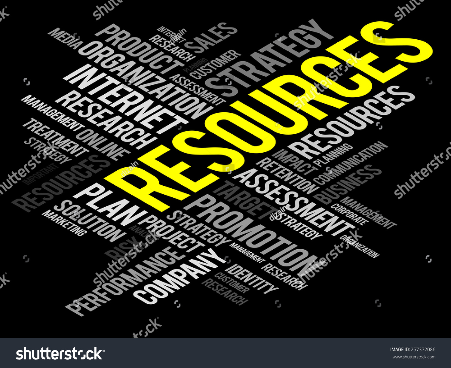 Resources Word Cloud Business Concept Stock Vector (Royalty Free ...