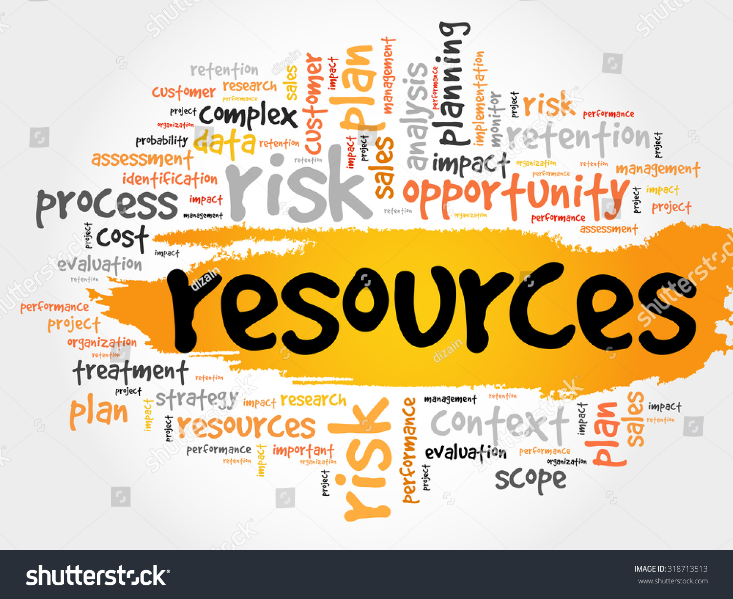 Resources Word Cloud Business Concept Stock Vector (Royalty Free ...