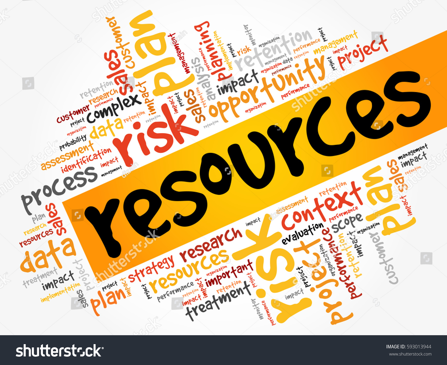 Resources Word Cloud Business Concept Stock Vector (Royalty Free ...