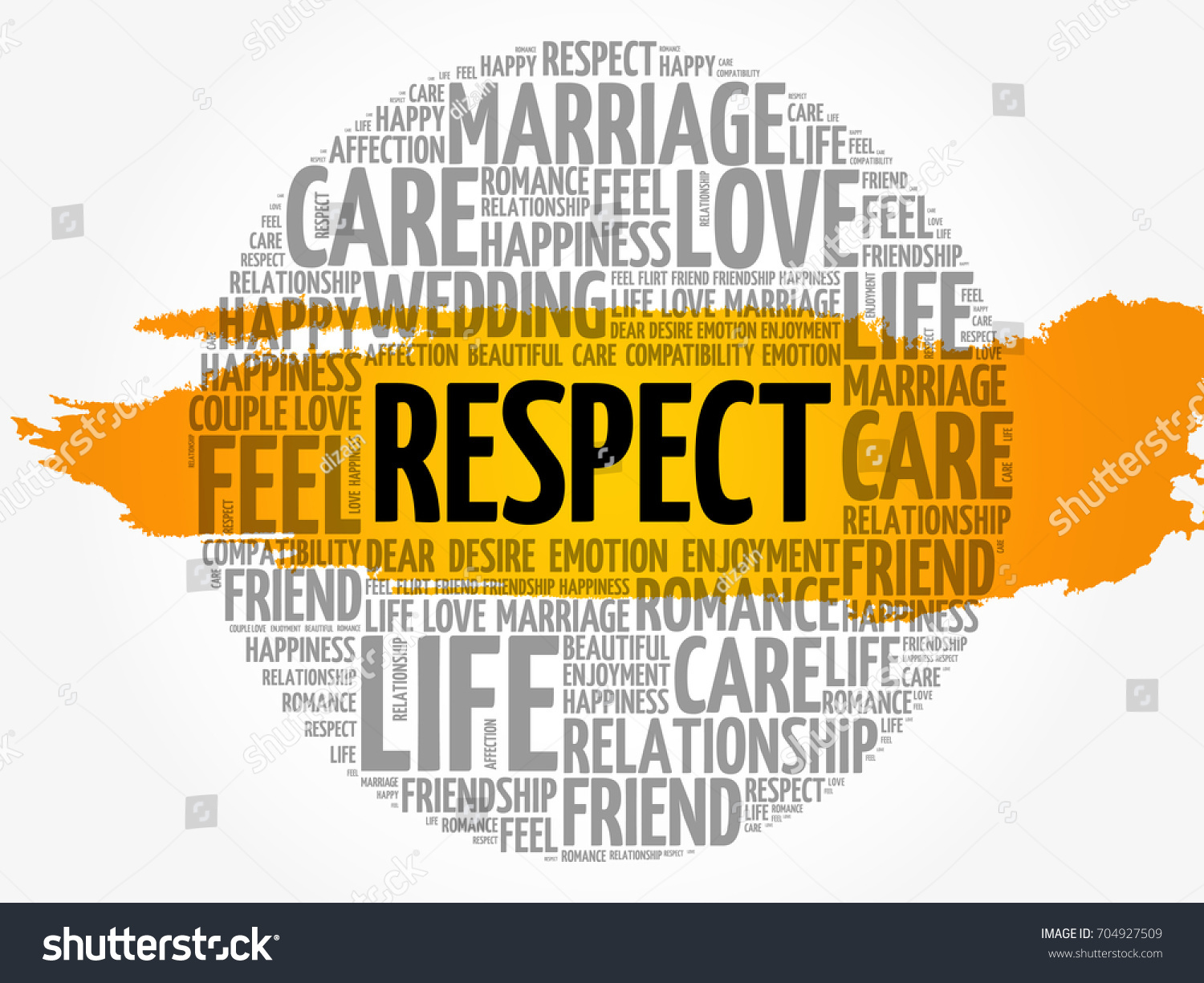 Respect Circle Word Cloud Collage Concept Stock Vector (Royalty Free ...