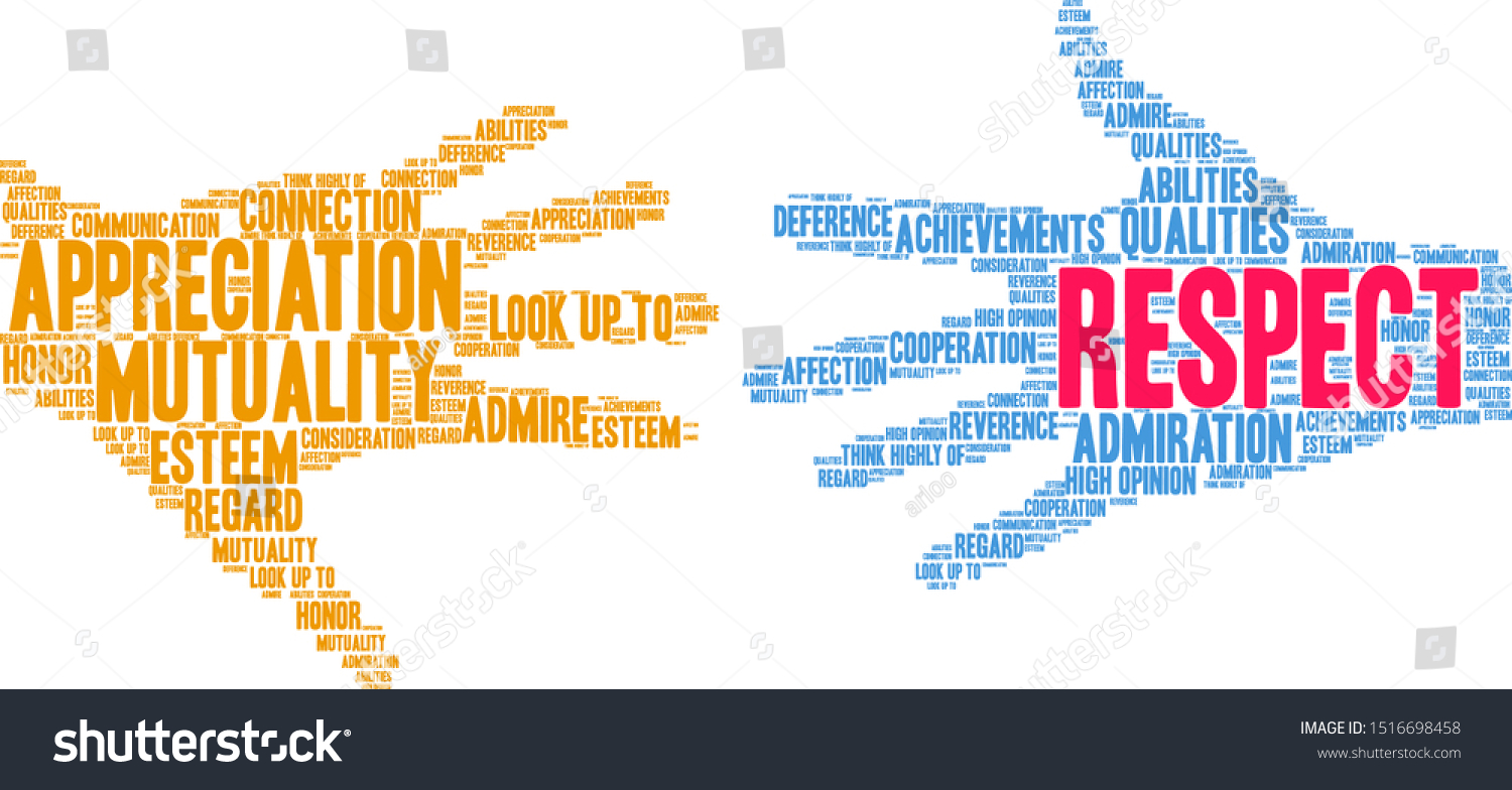 Respect Word Cloud On White Background Stock Vector (Royalty Free ...