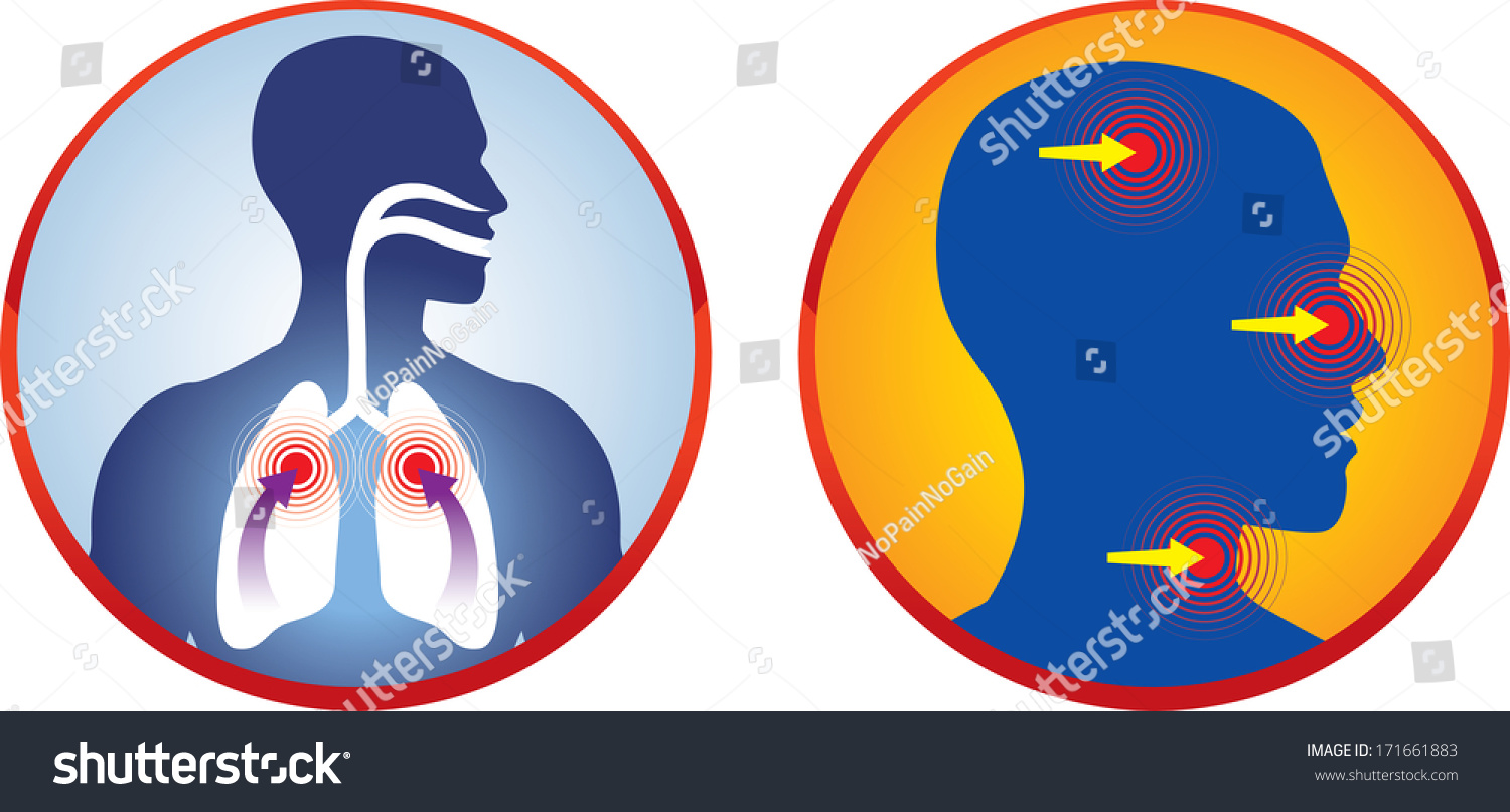 Respiratory Problems Pain Therapy Stock Vector (Royalty Free) 171661883 ...