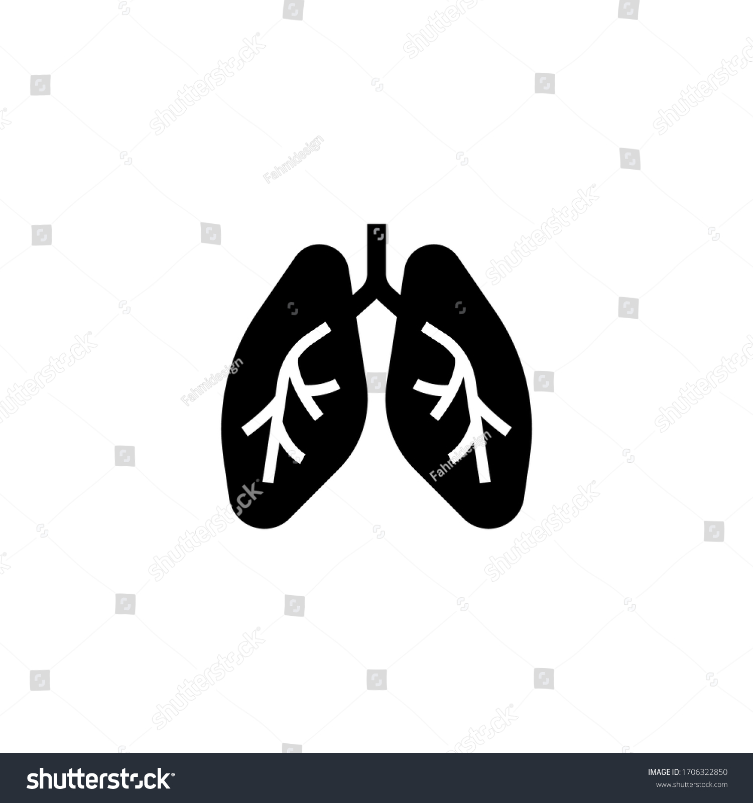 Icône du système respiratoire image vectorielle : image vectorielle de ...