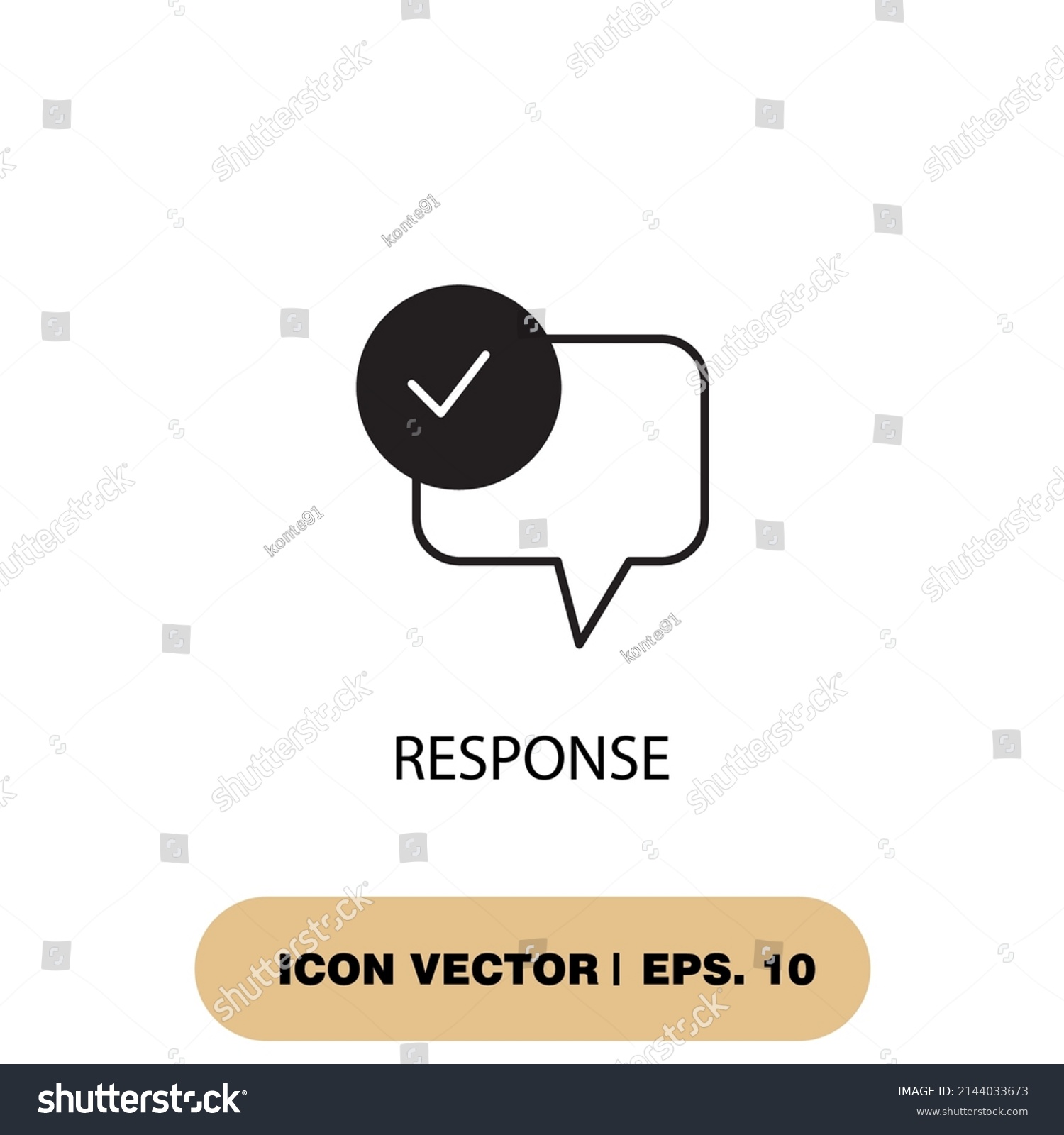 Response Icons Symbol Vector Elements Infographic Stock Vector (Royalty ...