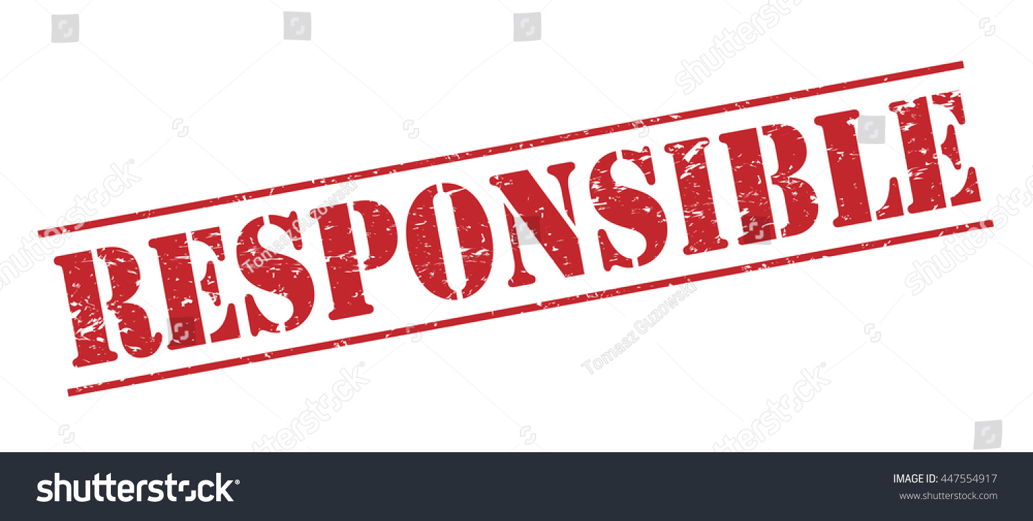 Responsible Vector Stamp On White Background Stock Vector (Royalty Free ...