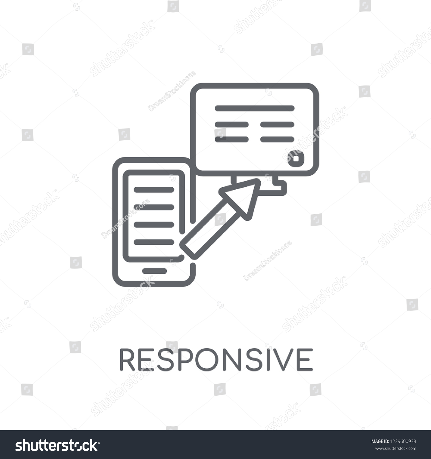 Responsive Linear Icon Modern Outline Responsive Stock Vector (Royalty ...