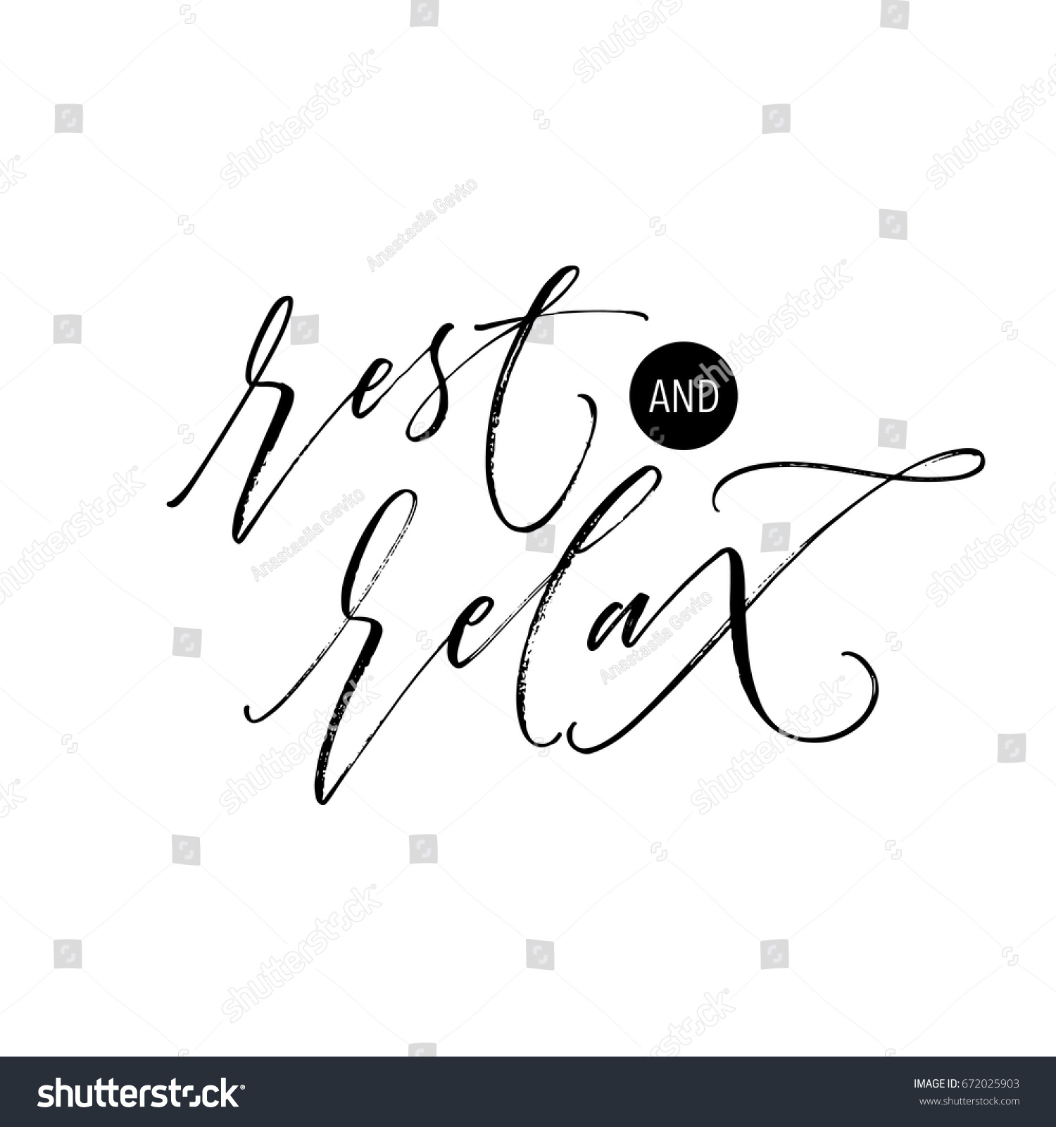 Rest Relax Phrase Ink Illustration Modern Stock Vector (Royalty Free ... Rest Relax Phrase Ink Illustration Modern Stock Vector (Royalty Free ...