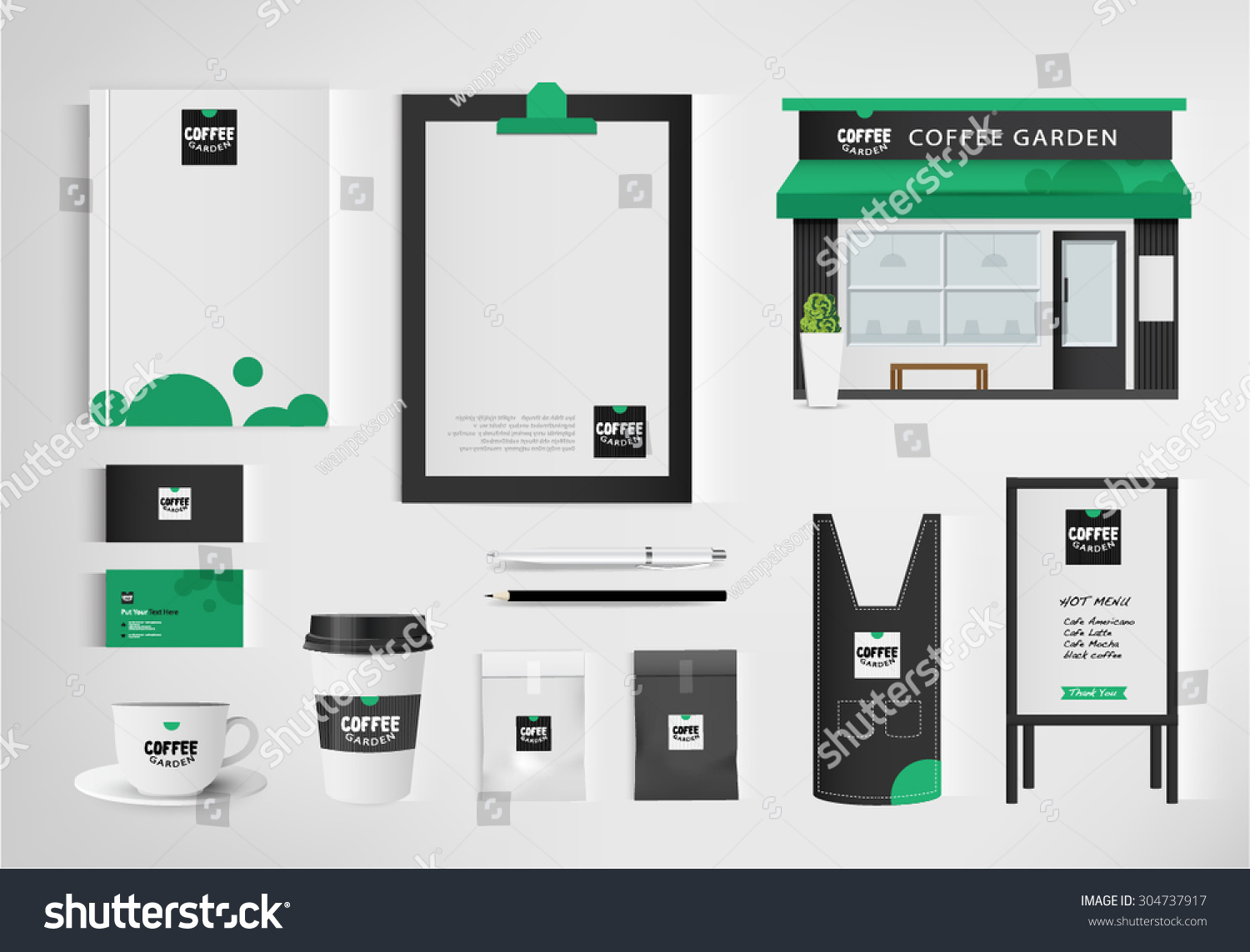 Restaurant Cafe Set Shop Front Design Stock Vector (Royalty Free ...