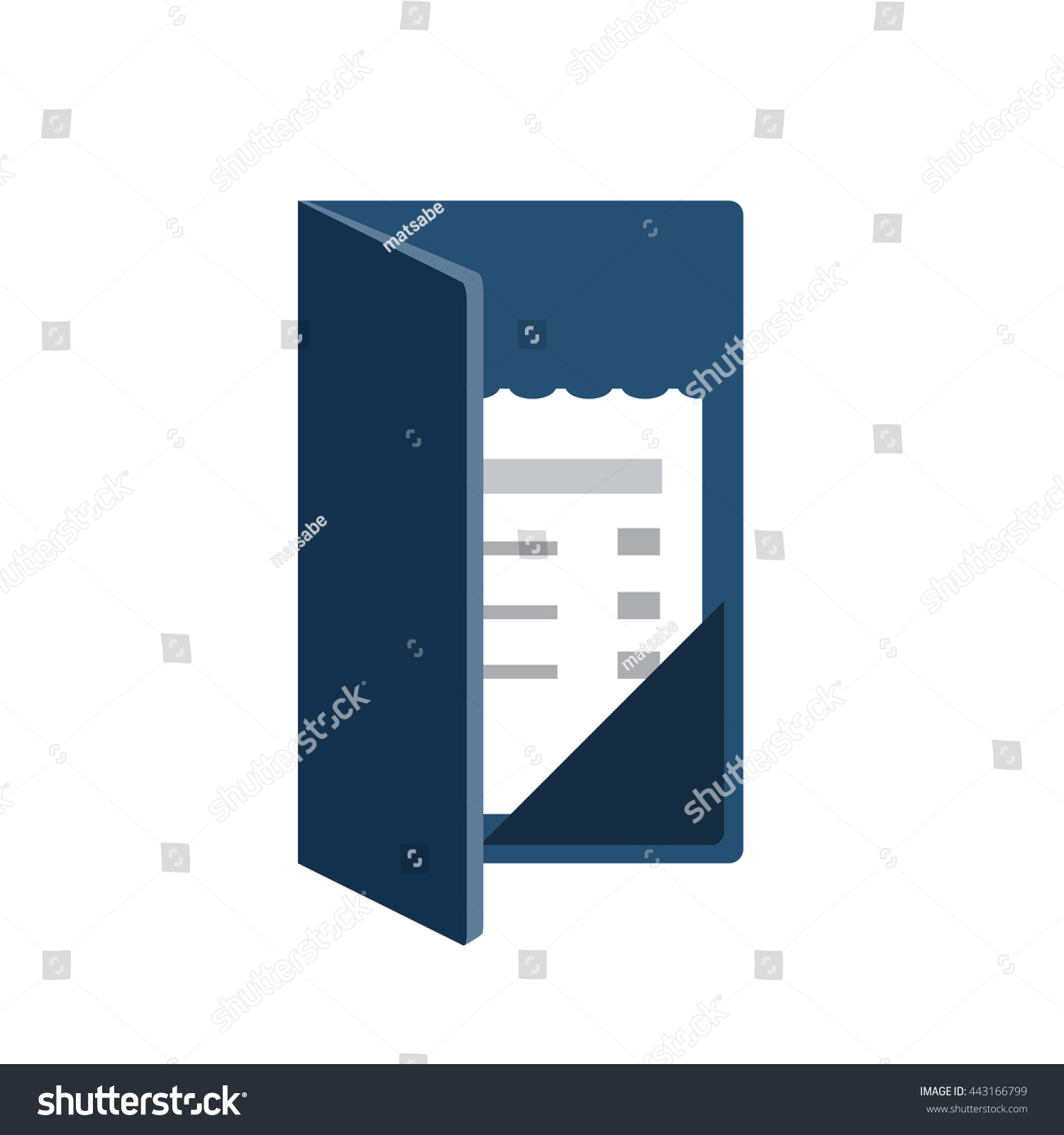 Restaurant Check Icon Stock Vector (Royalty Free) 443166799
