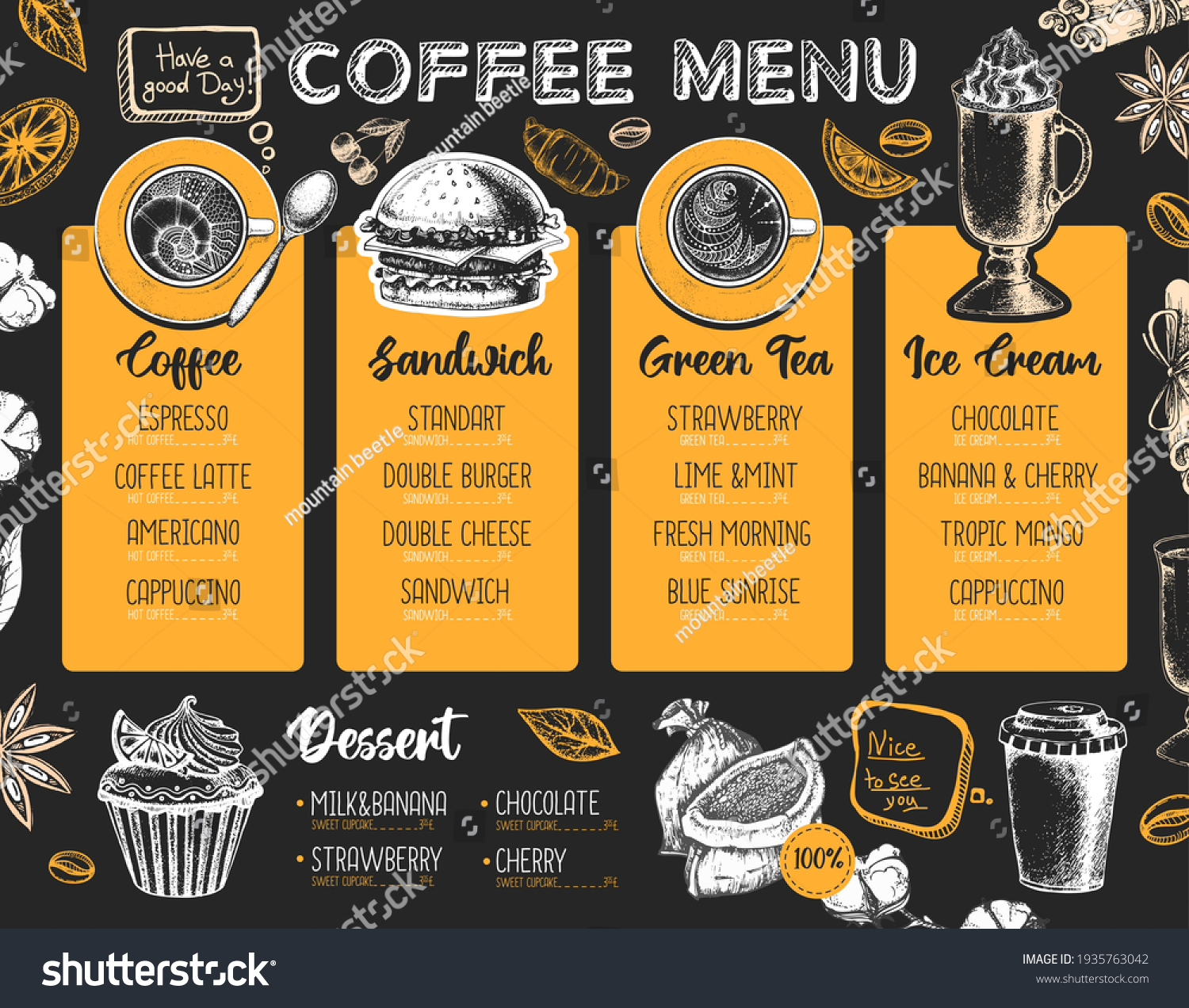 Restaurant Coffee Menu Design Decorative Sketch Stock Vector (Royalty ... Restaurant Coffee Menu Design Decorative Sketch Stock Vector (Royalty ...