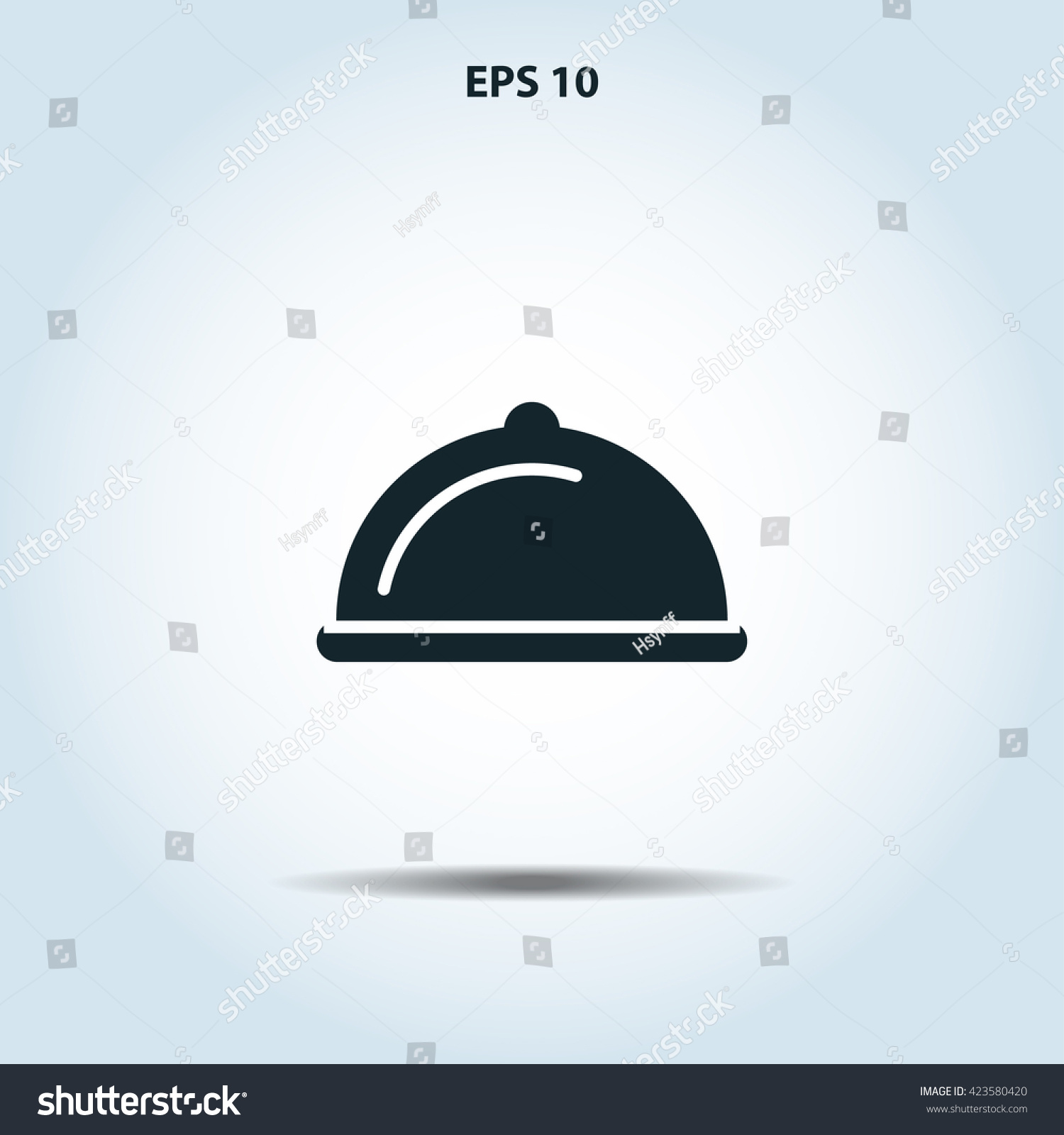 Restaurant Dish Icon Stock Vector (Royalty Free) 423580420 | Shutterstock