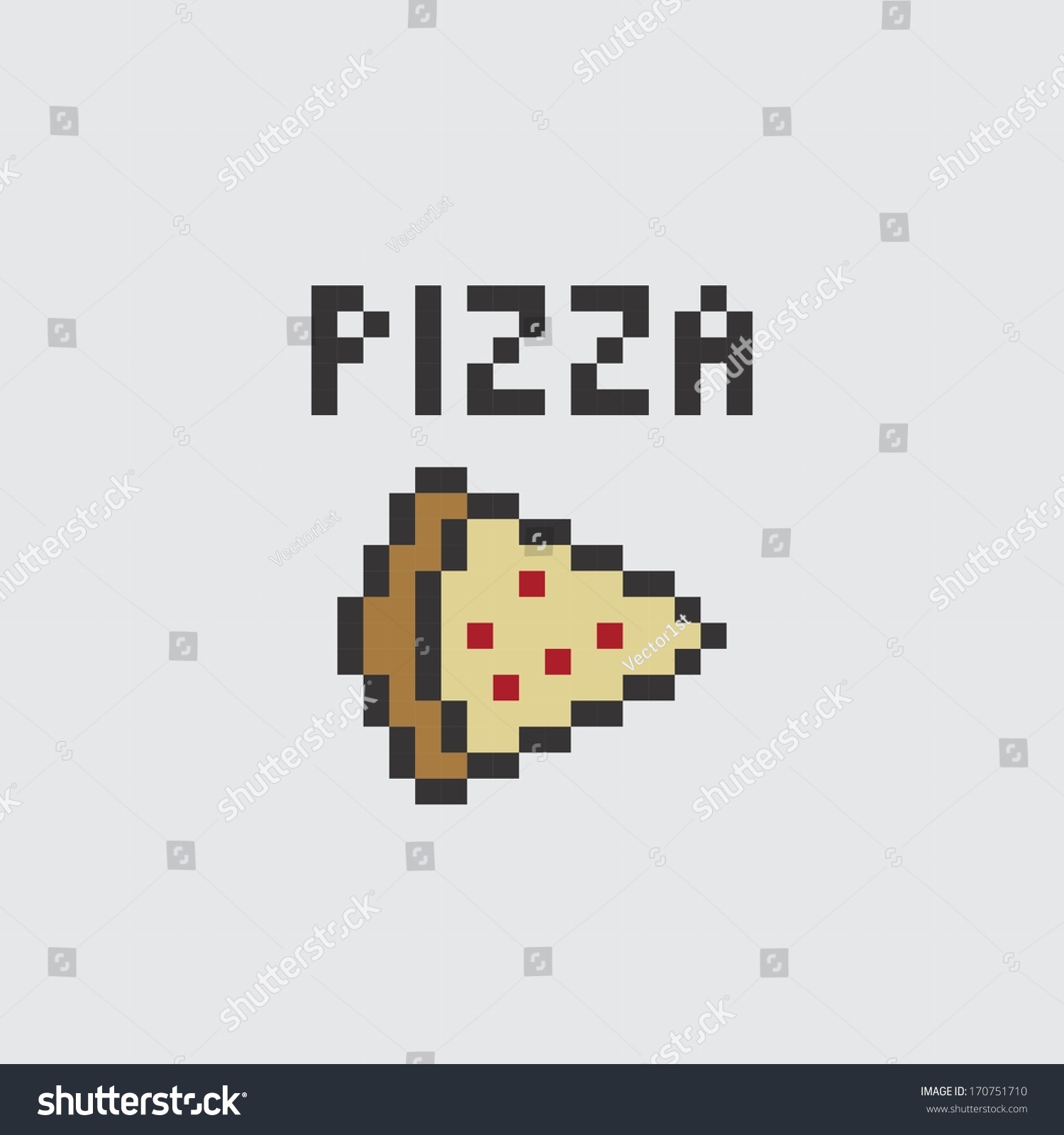 Restaurant Icon Pixel Art Stock Vector (Royalty Free) 170751710