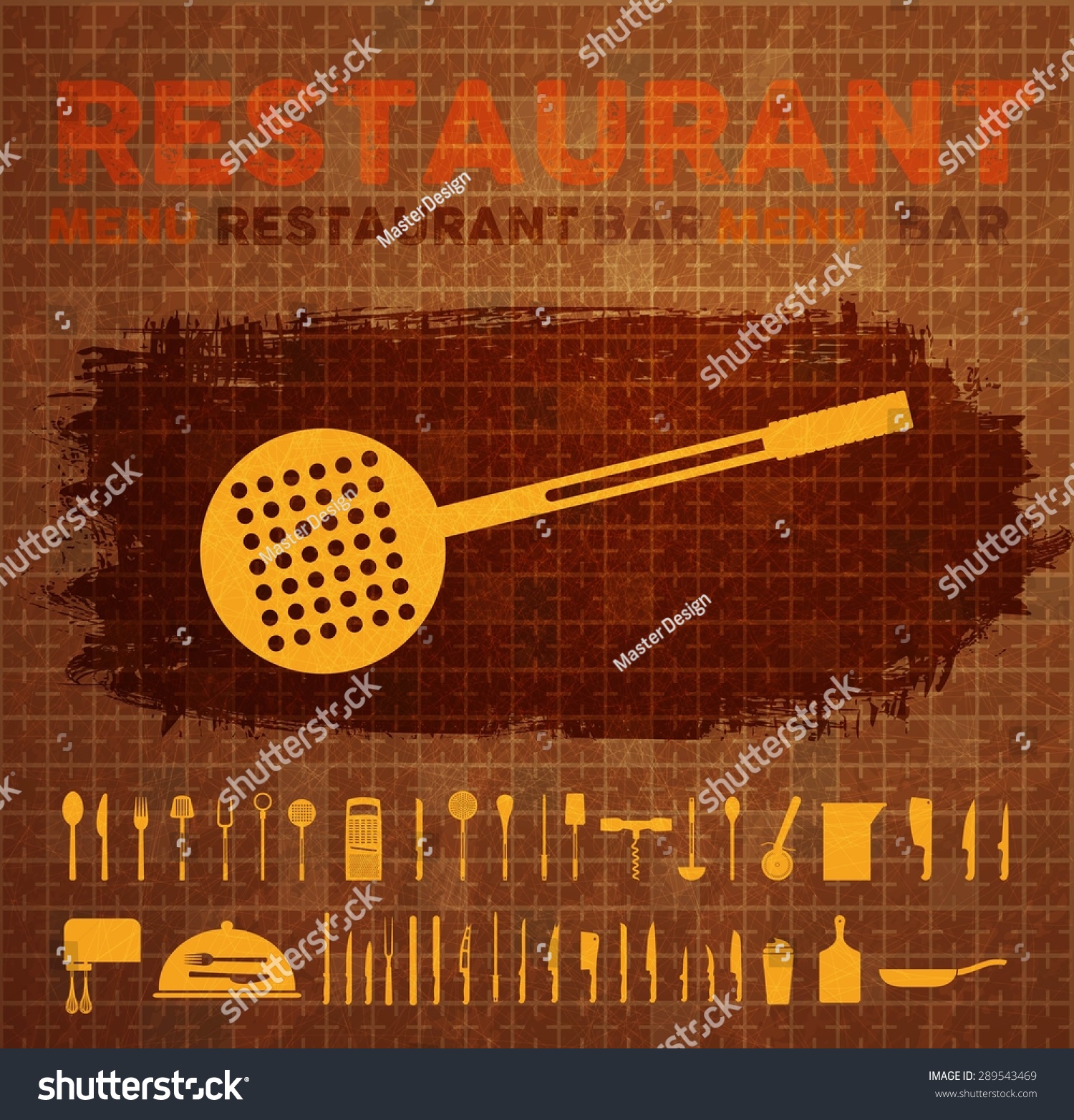 Restaurant Logo Menu Set Icon Collection: เวกเตอร์สต็อก (ปลอดค่า ...