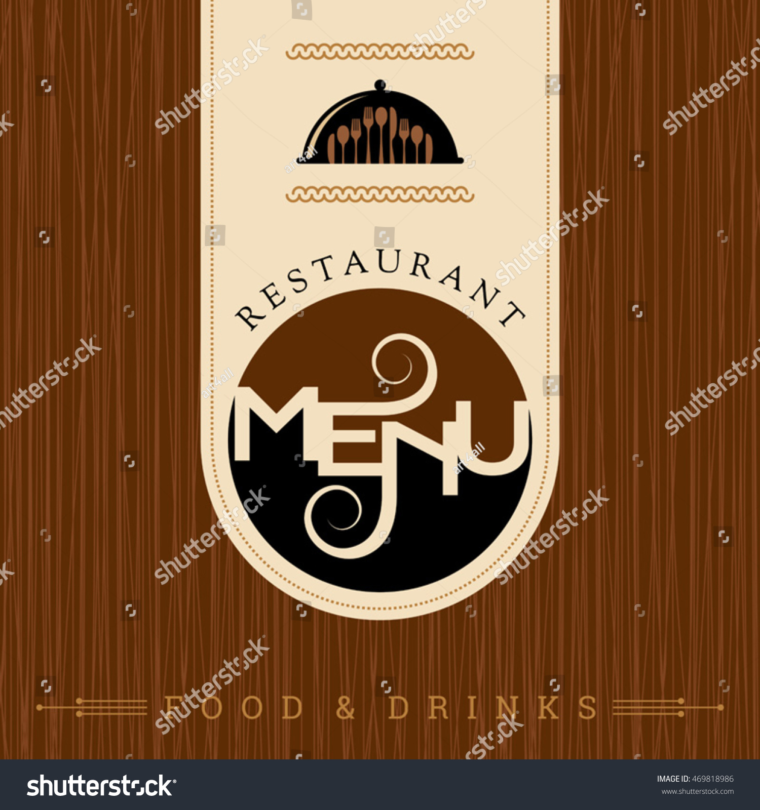 Restaurant Menu Card Design Template Creative Stock Vector (Royalty ...