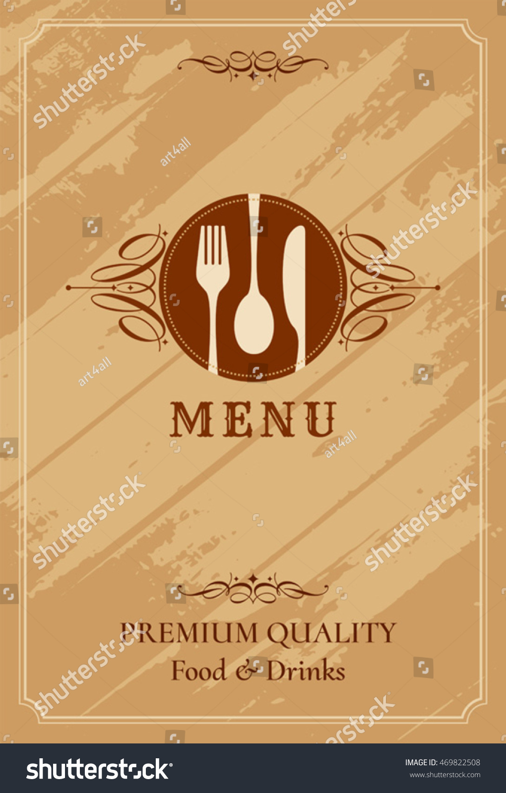 Restaurant Menu Card Design Template Creative: เวกเตอร์สต็อก (ปลอดค่า ...
