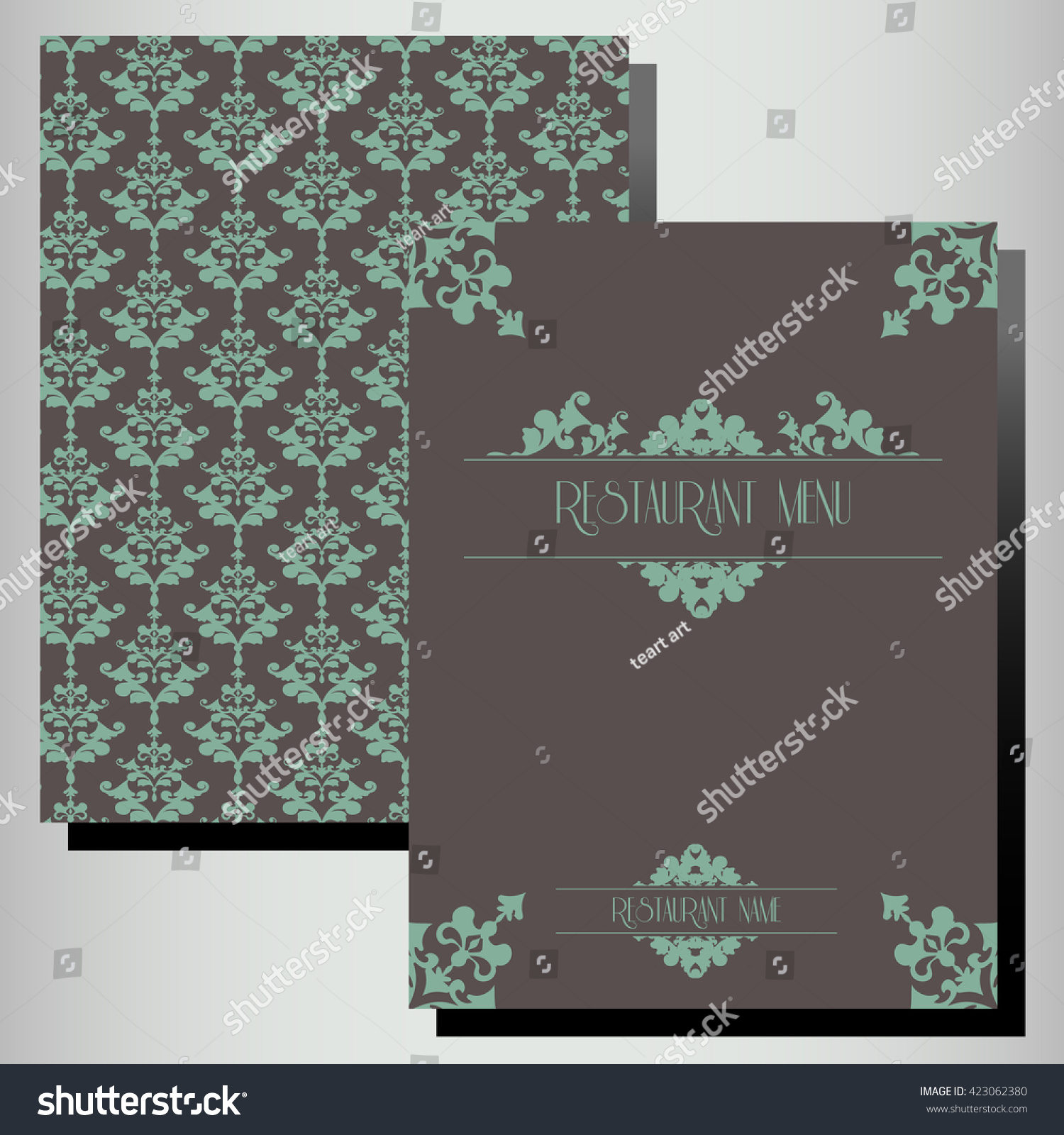 Restaurant Menu Cover Template Stock Vector (Royalty Free) 423062380