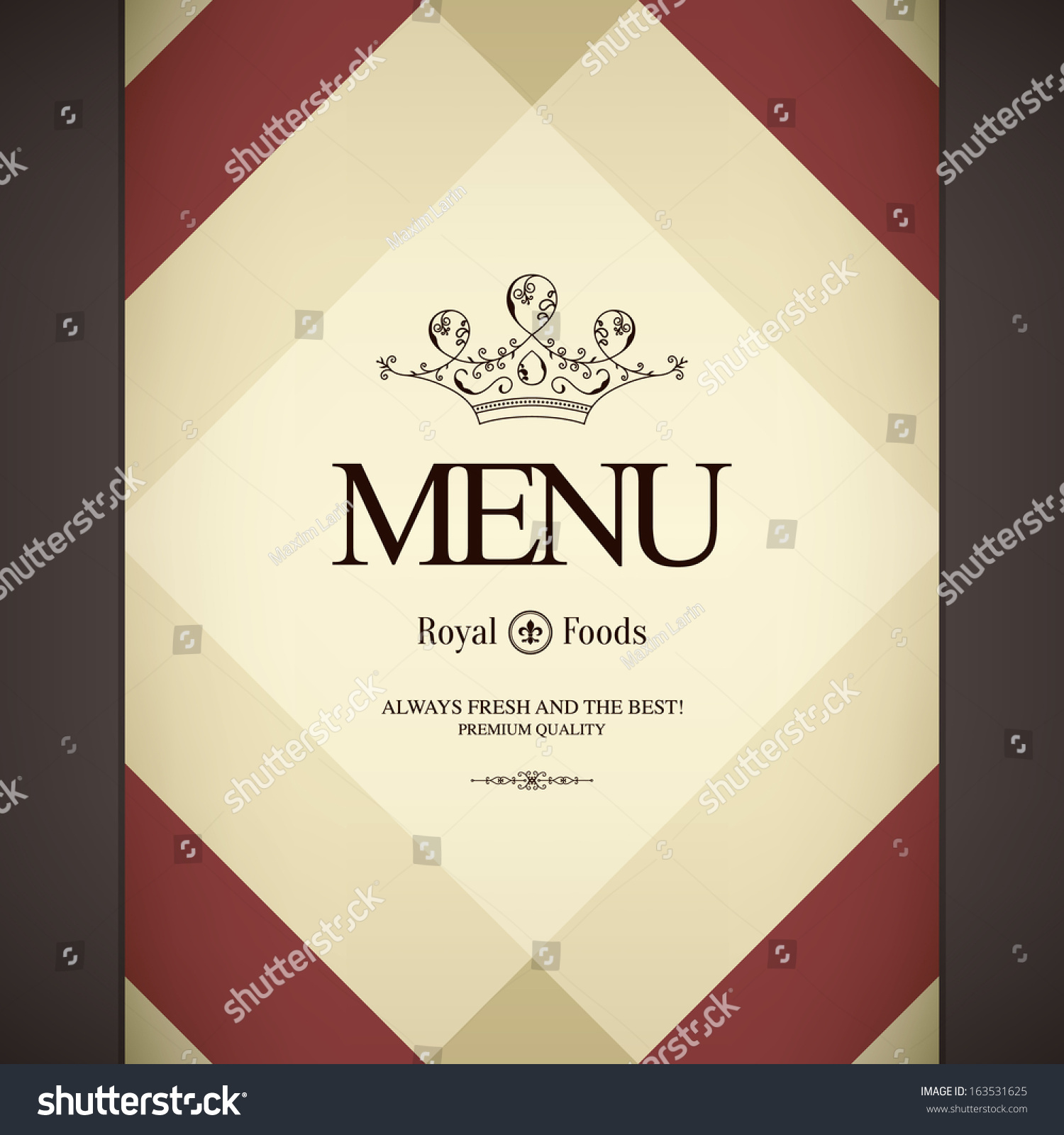 Restaurant Menu Design Stock Vector (Royalty Free) 163531625