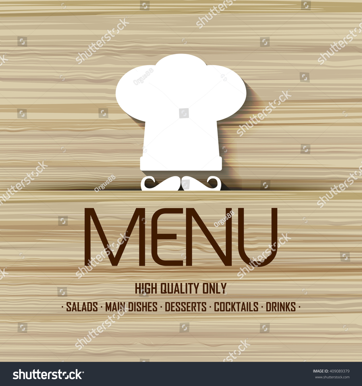 Vektor Stok Restaurant Menu Design Menu Design Chef (Tanpa Royalti ...
