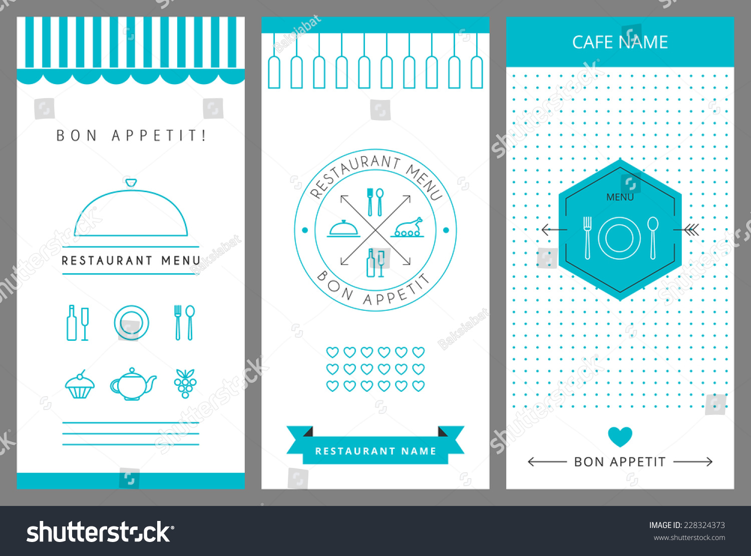 Restaurant Menu Design Template Vector Isolated Stock Vector (Royalty ...
