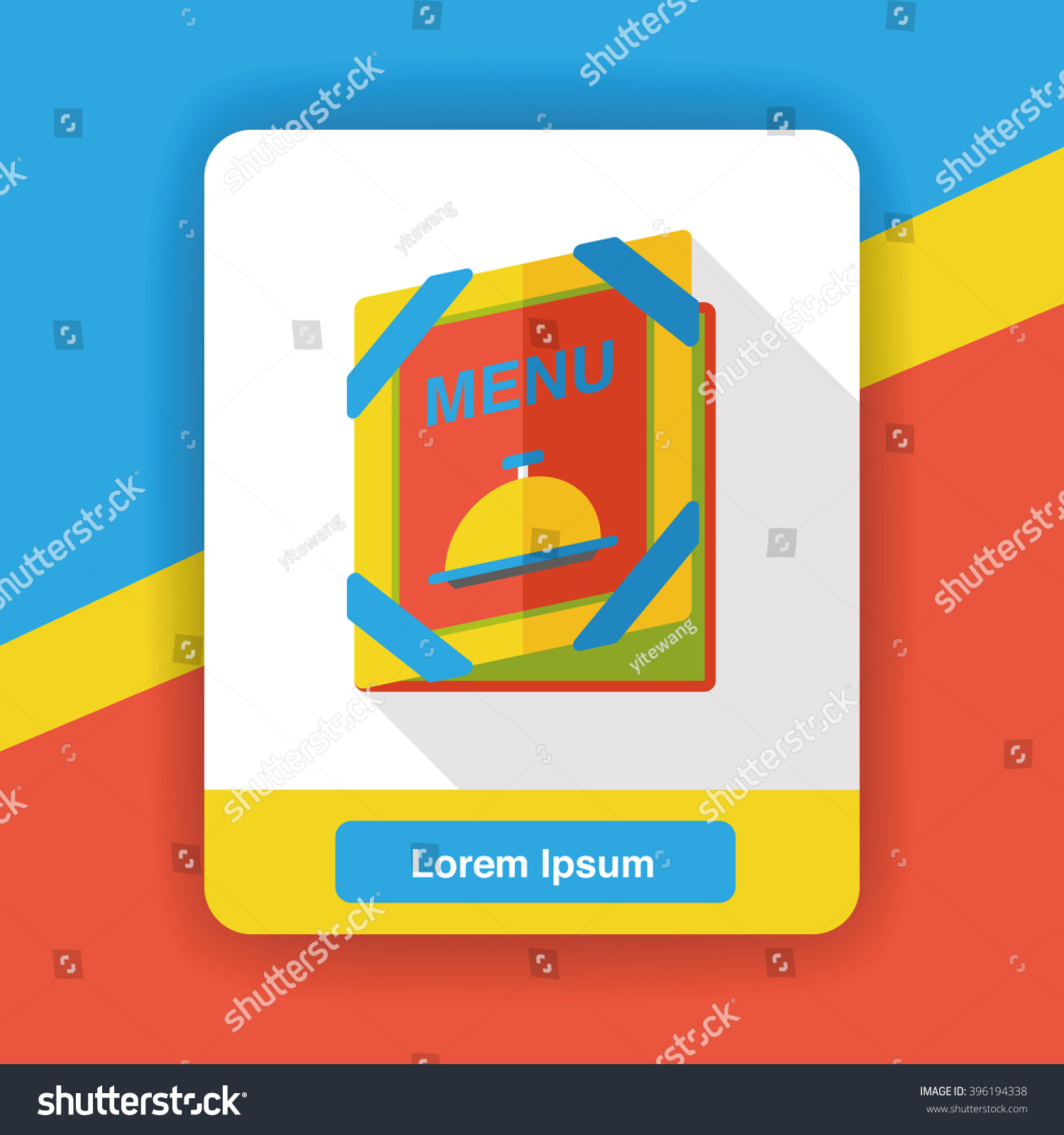 Restaurant Menu Flat Icon Stock Vector (Royalty Free) 396194338 ...